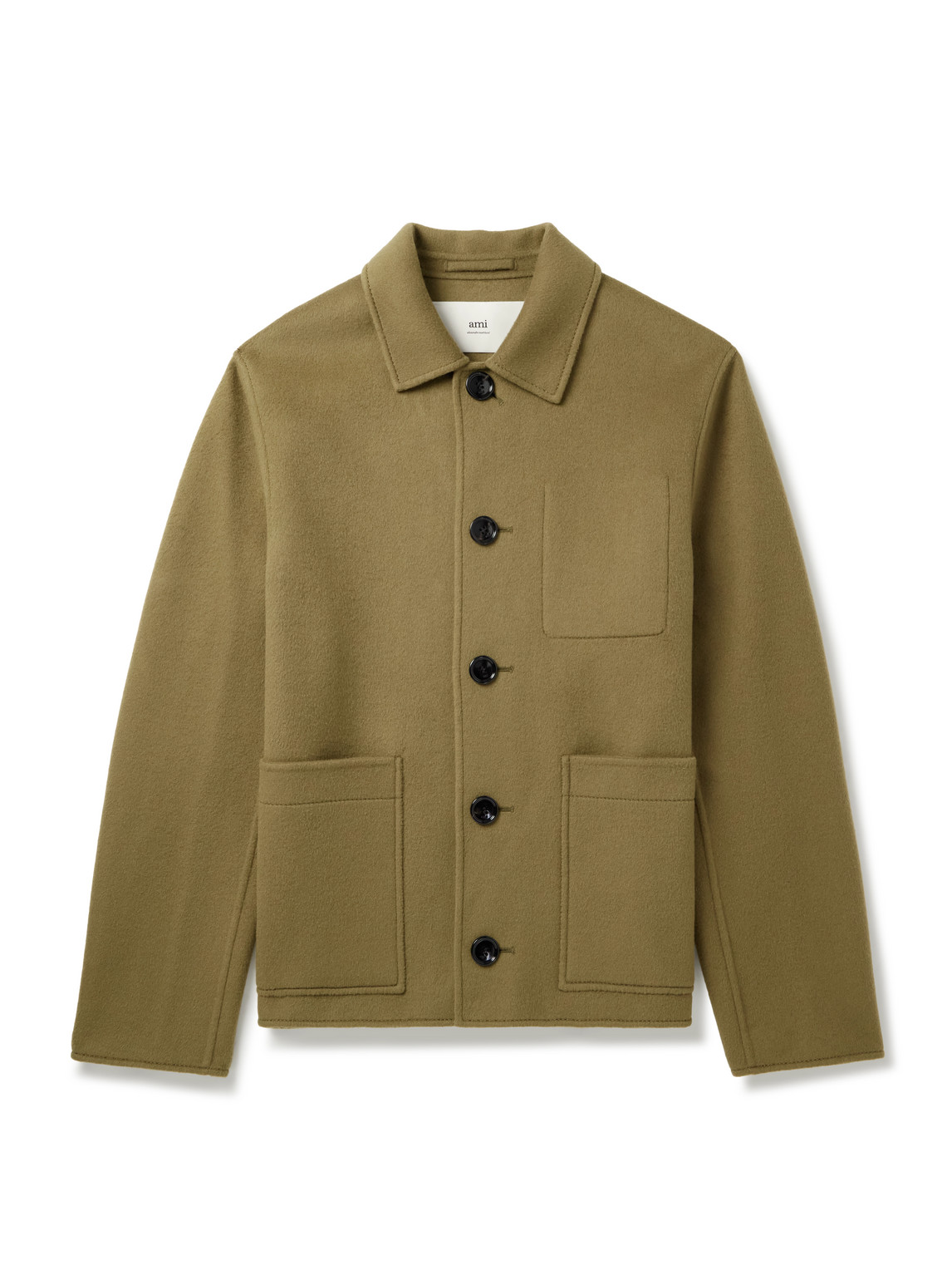 AMI PARIS - Wool and Cashmere-Blend Jacket - Curated Menswear