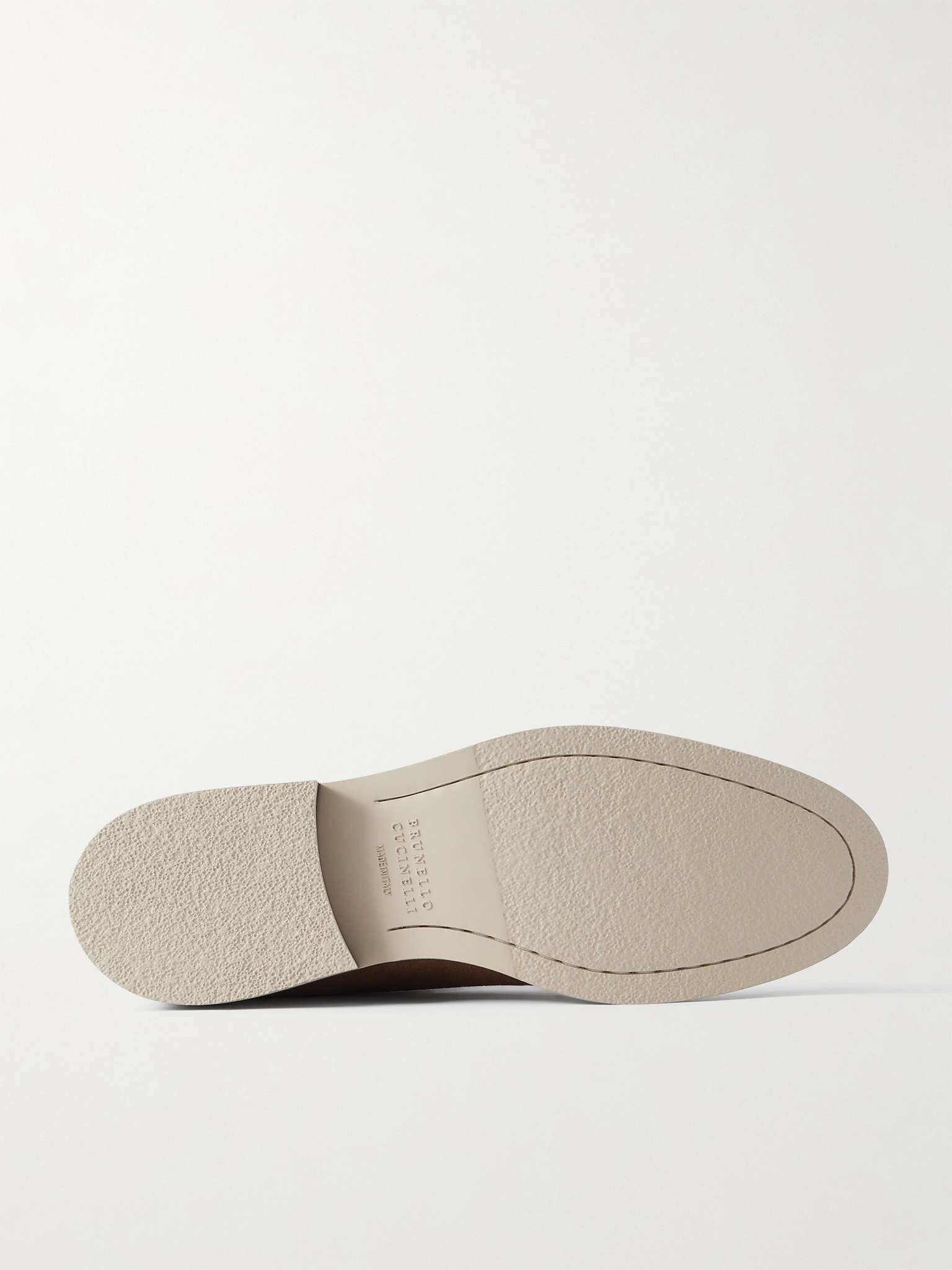 BRUNELLO CUCINELLI Leather-Trimmed Suede Derby Shoes for Men | MR PORTER