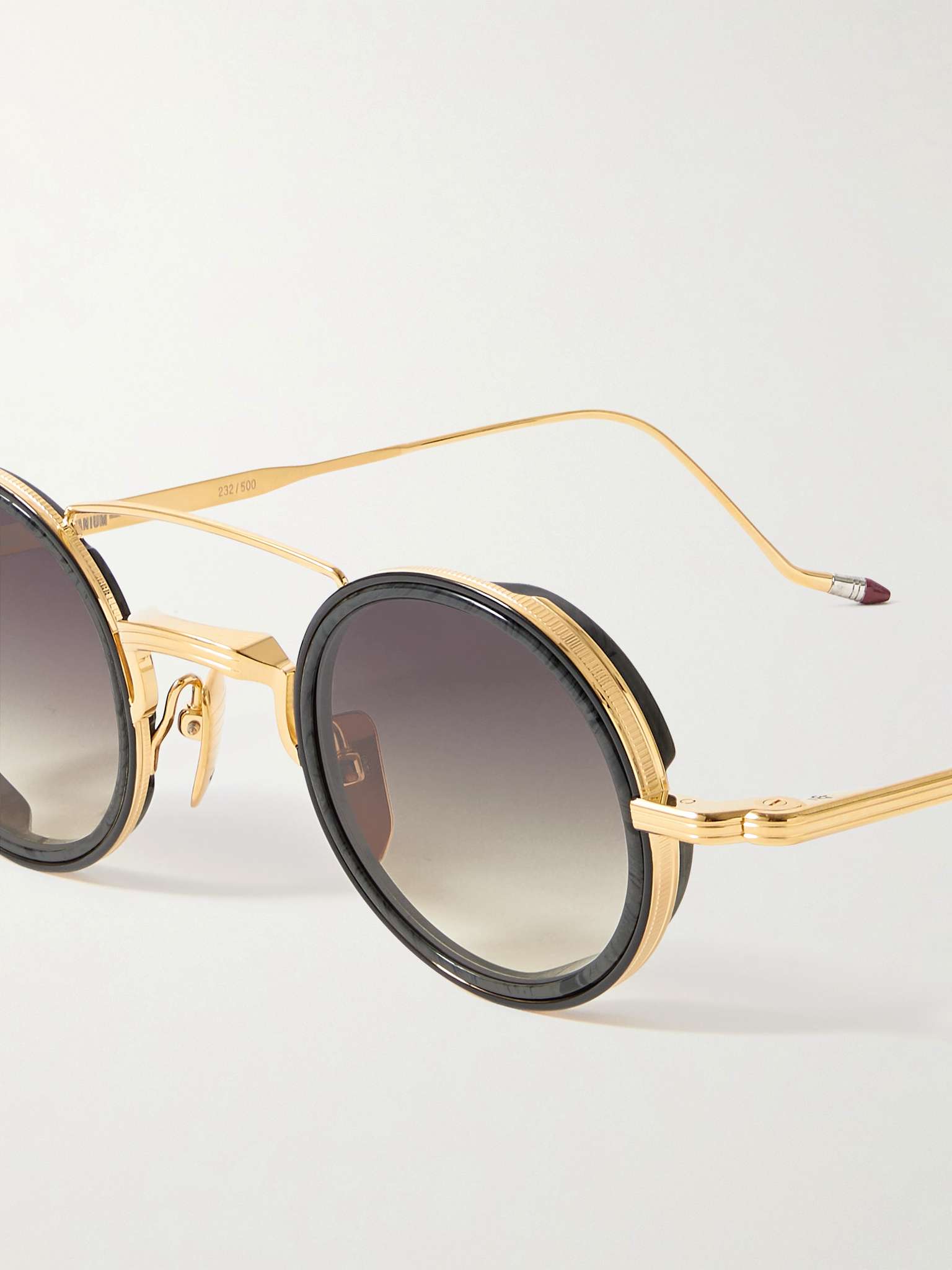 JACQUES MARIE MAGE Ringo 2 Round-Frame Gold-Tone Sunglasses for Men ...