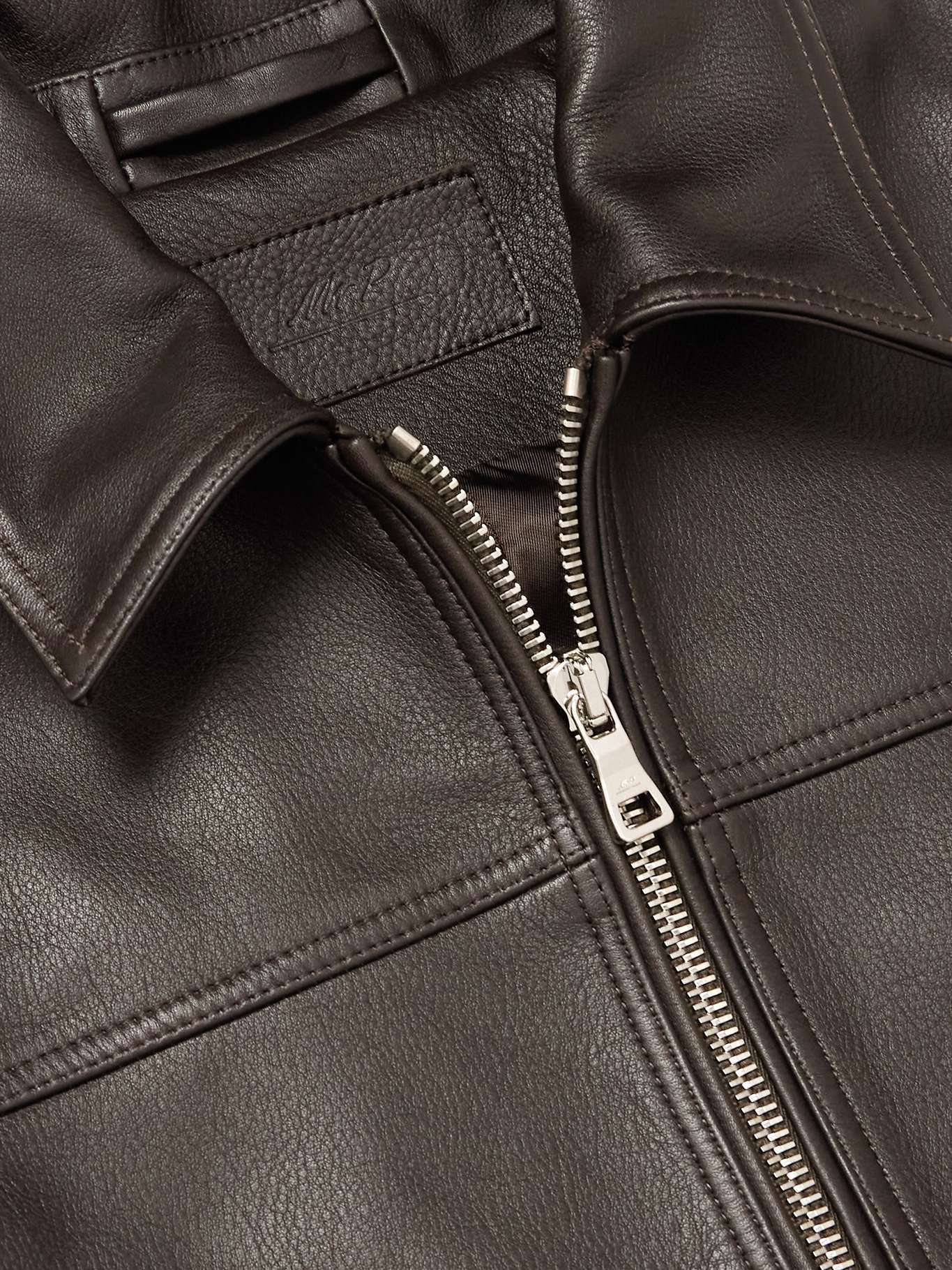 MR P. Full-Grain Leather Coach Jacket for Men | MR PORTER