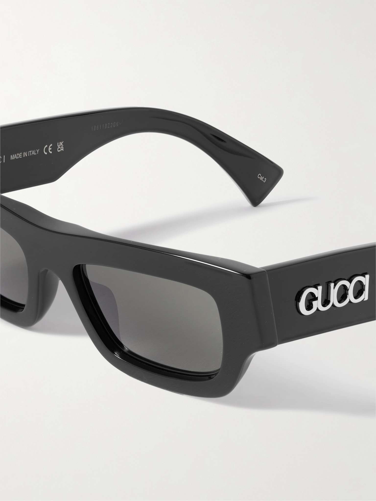 GUCCI EYEWEAR Rectangular-Frame Acetate Sunglasses for Men | MR PORTER