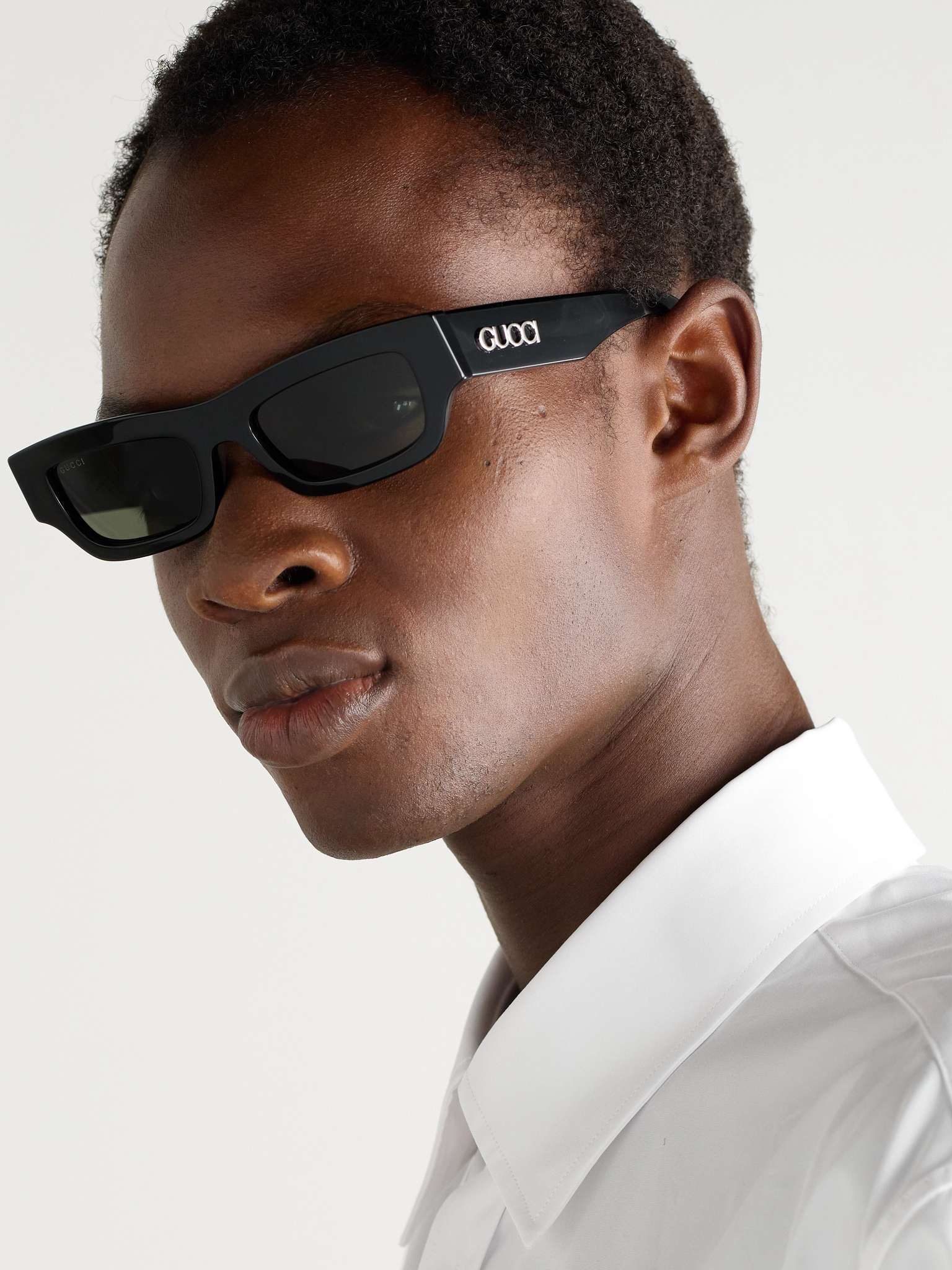 GUCCI EYEWEAR Rectangular-Frame Acetate Sunglasses for Men | MR PORTER