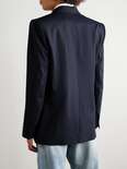 BALMAIN Double-Breasted Pinstriped Wool-Blend Blazer for Men | MR PORTER
