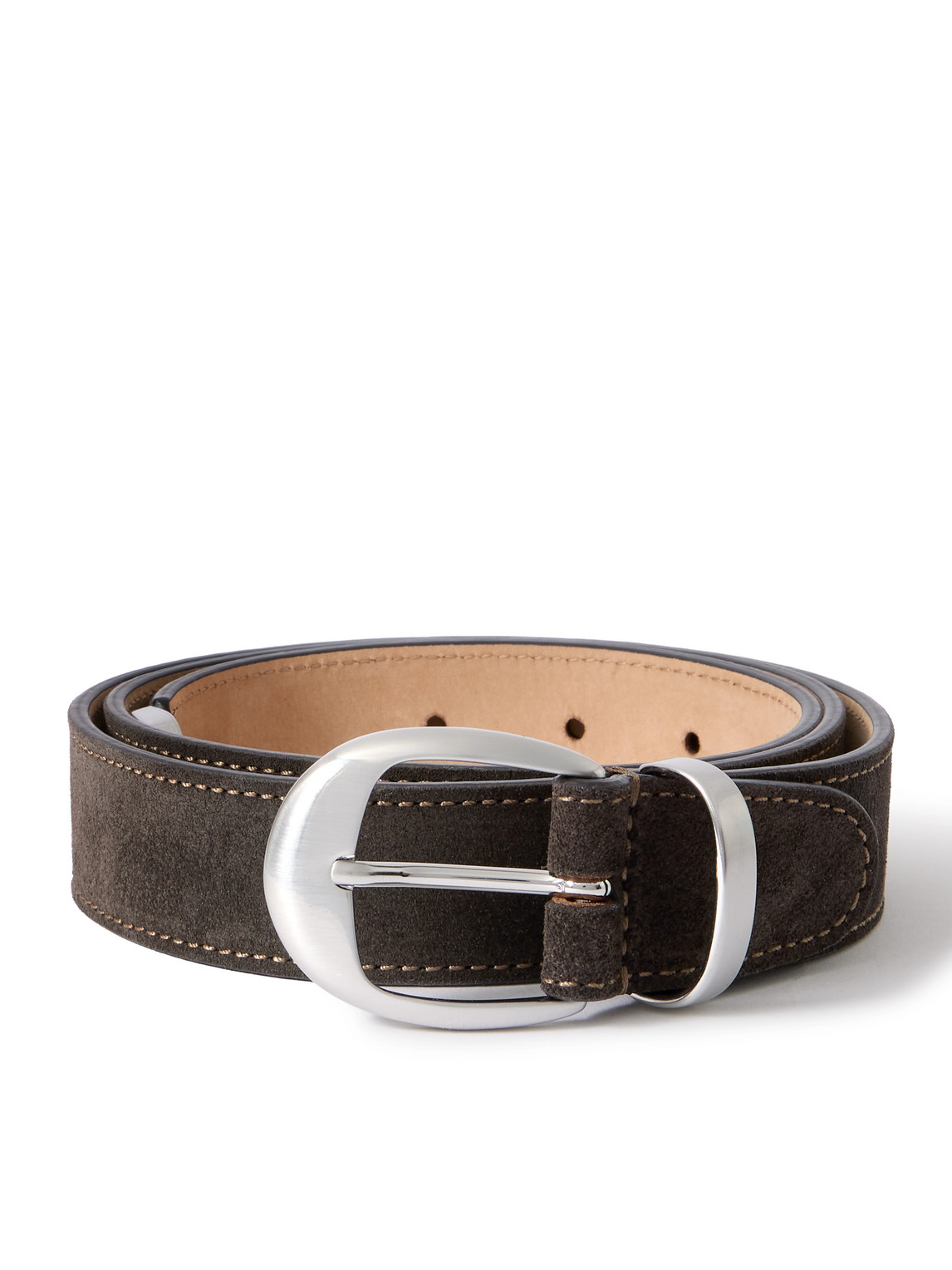 Mr P. - 3cm Suede Belt - Curated Menswear