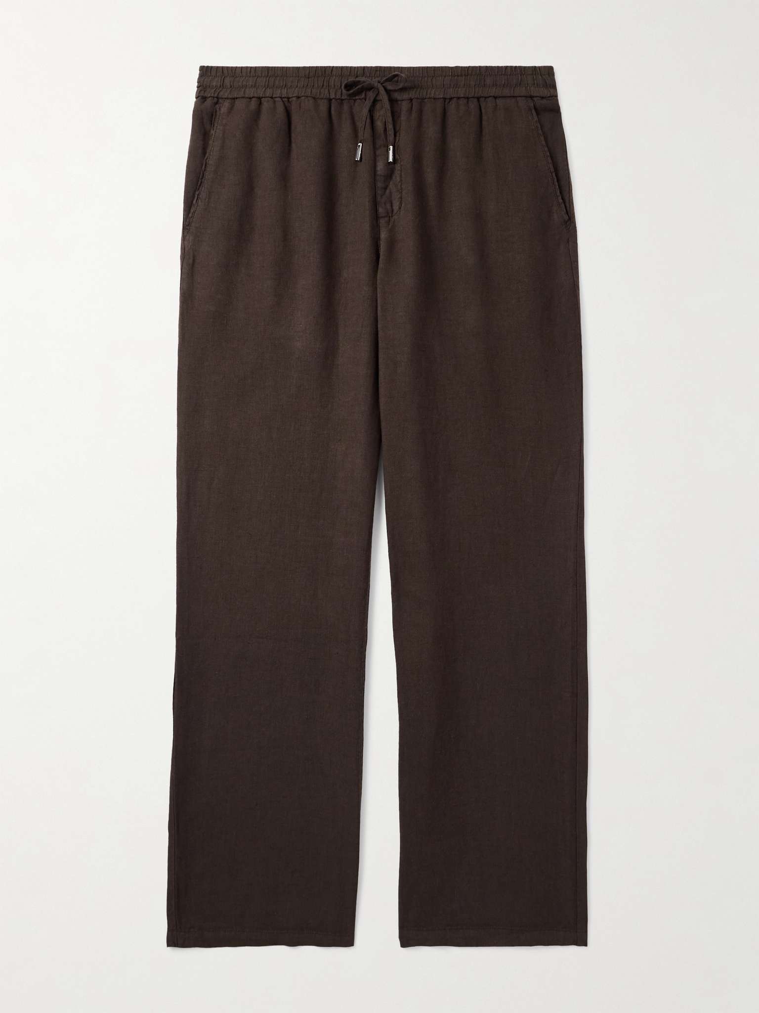 MR P. Edward Straight-Leg Garment-Dyed Linen Drawstring Trousers for ...