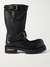 BALENCIAGA Venom Logo-Debossed Distressed Leather Boots for Men | MR PORTER