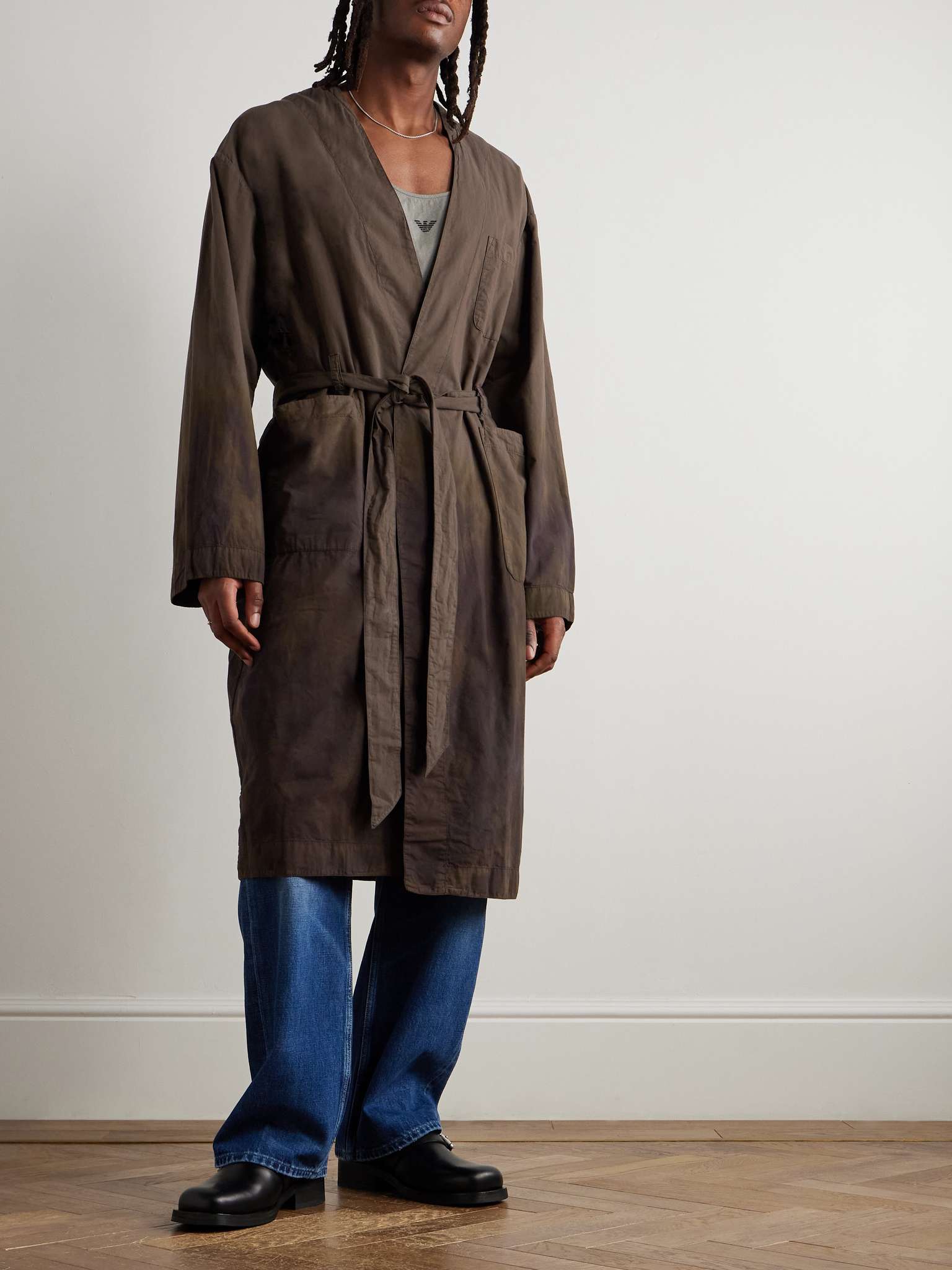 OUR LEGACY + Emporio Armani Toga Cotton Trench Coat for Men | MR PORTER