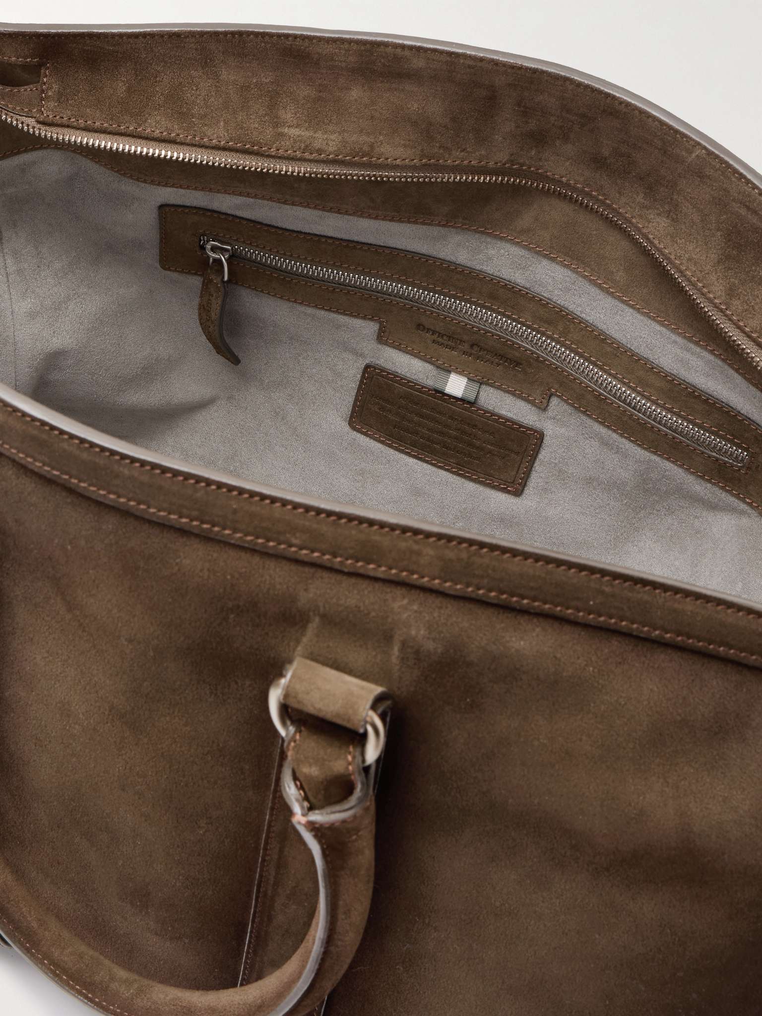 OFFICINE CREATIVE Quentin 009 Airbrushed Suede Weekend Bag for Men | MR ...