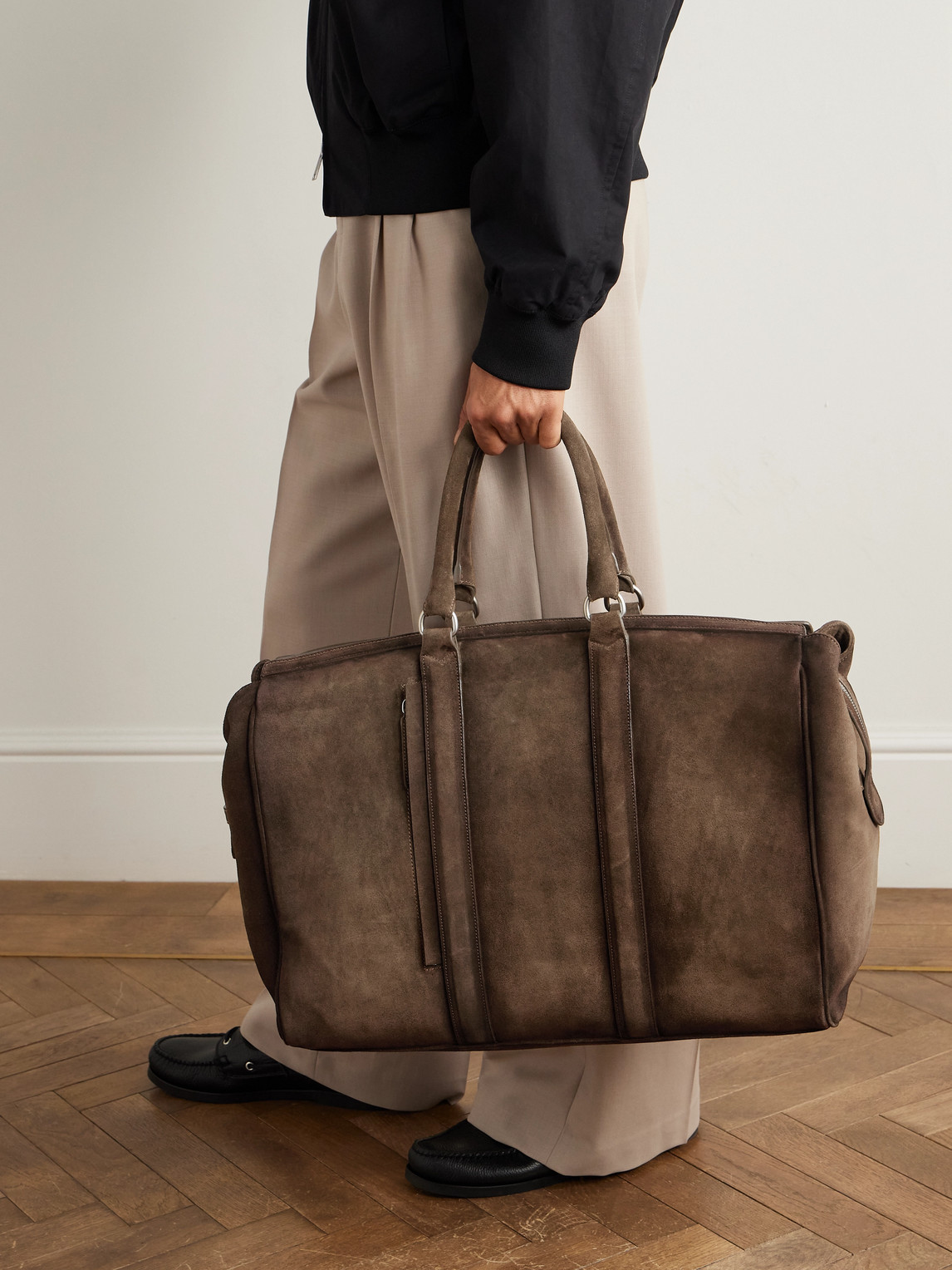 Officine Creative - Quentin 009 Airbrushed Suede Weekend Bag - Curated ...