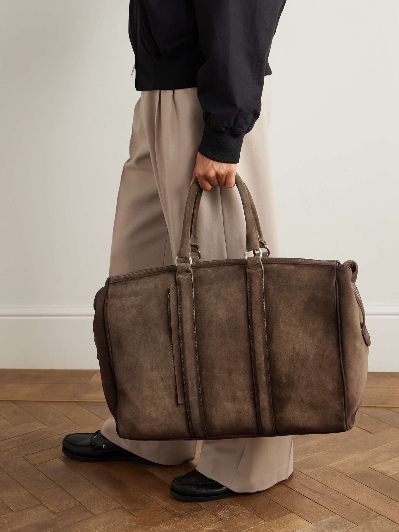 OFFICINE CREATIVE Quentin 009 Airbrushed Suede Weekend Bag for Men | MR ...