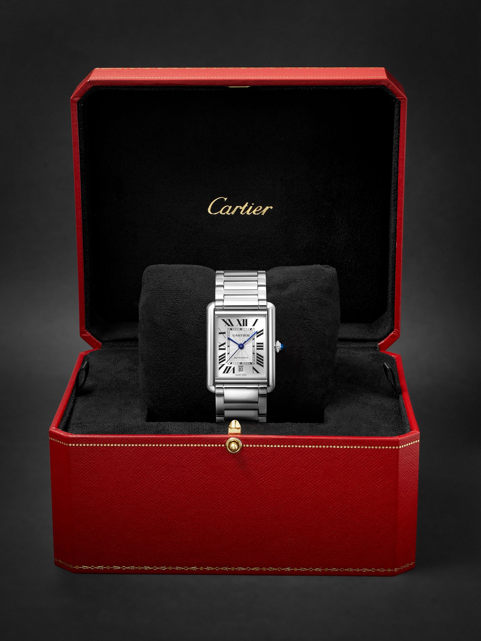 CARTIER Tank Must Extra-Large Automatic 31mm Stainless Steel Watch, Ref ...