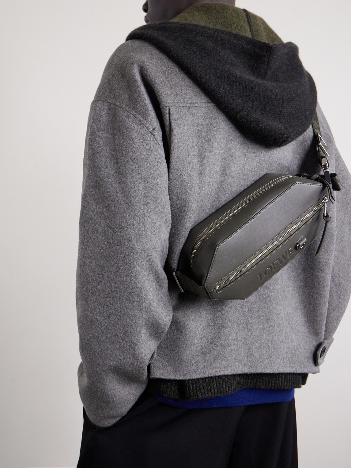 LOEWE - Logo-Debossed Leather Belt Bag - Curated Menswear