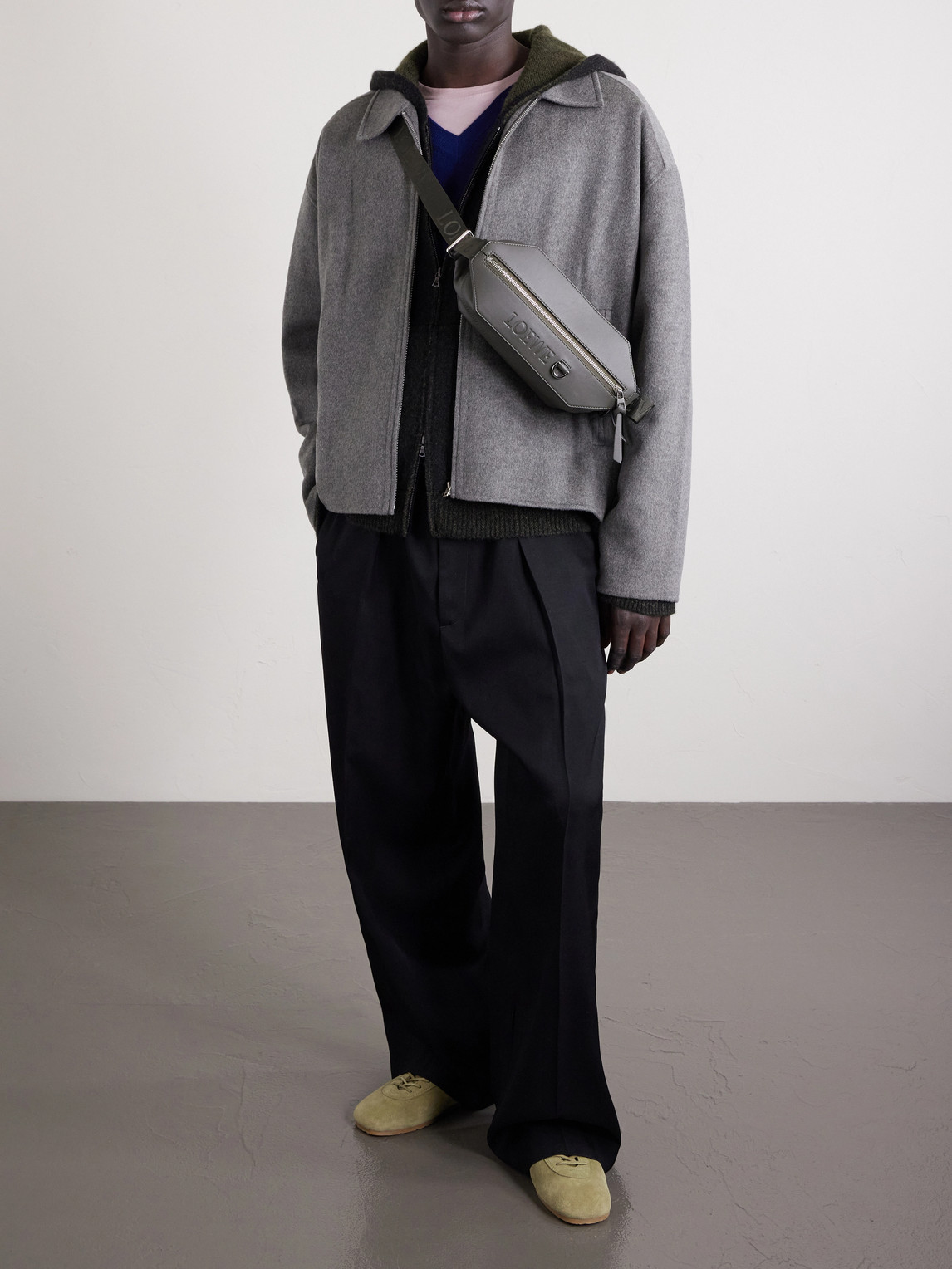 LOEWE - Logo-Debossed Leather Belt Bag - Curated Menswear