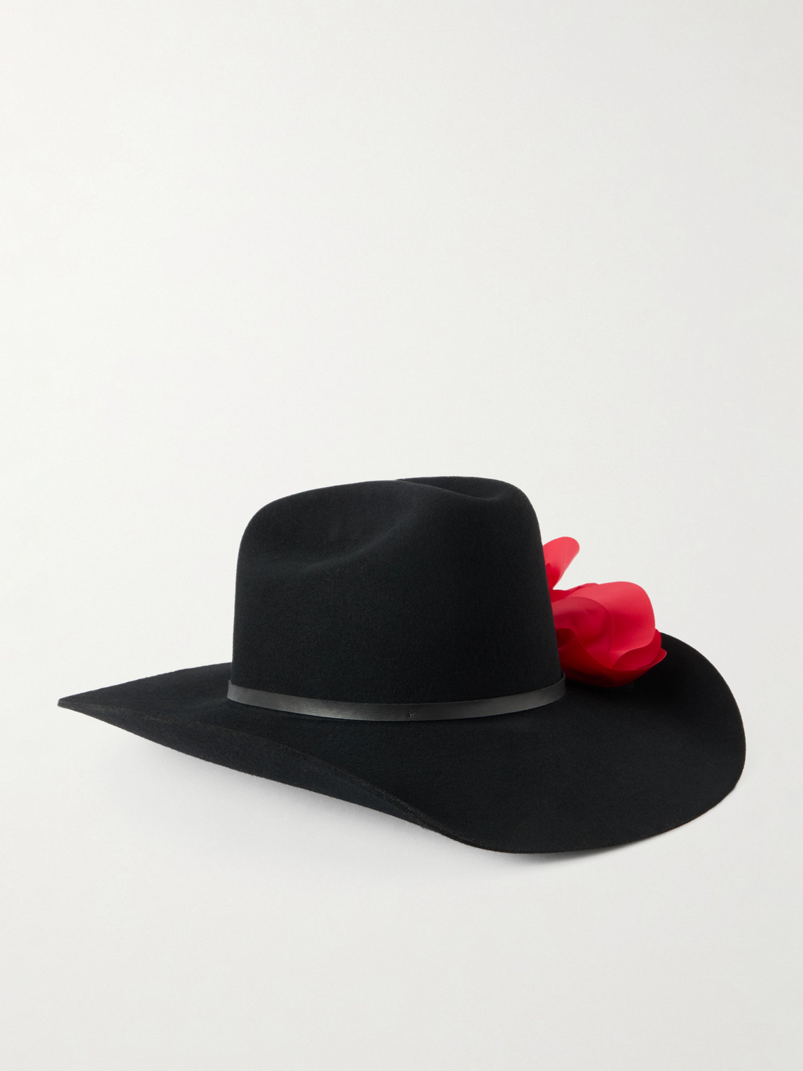 Willy Chavarria Appliquéd Wool-felt Fedora In Black | ModeSens