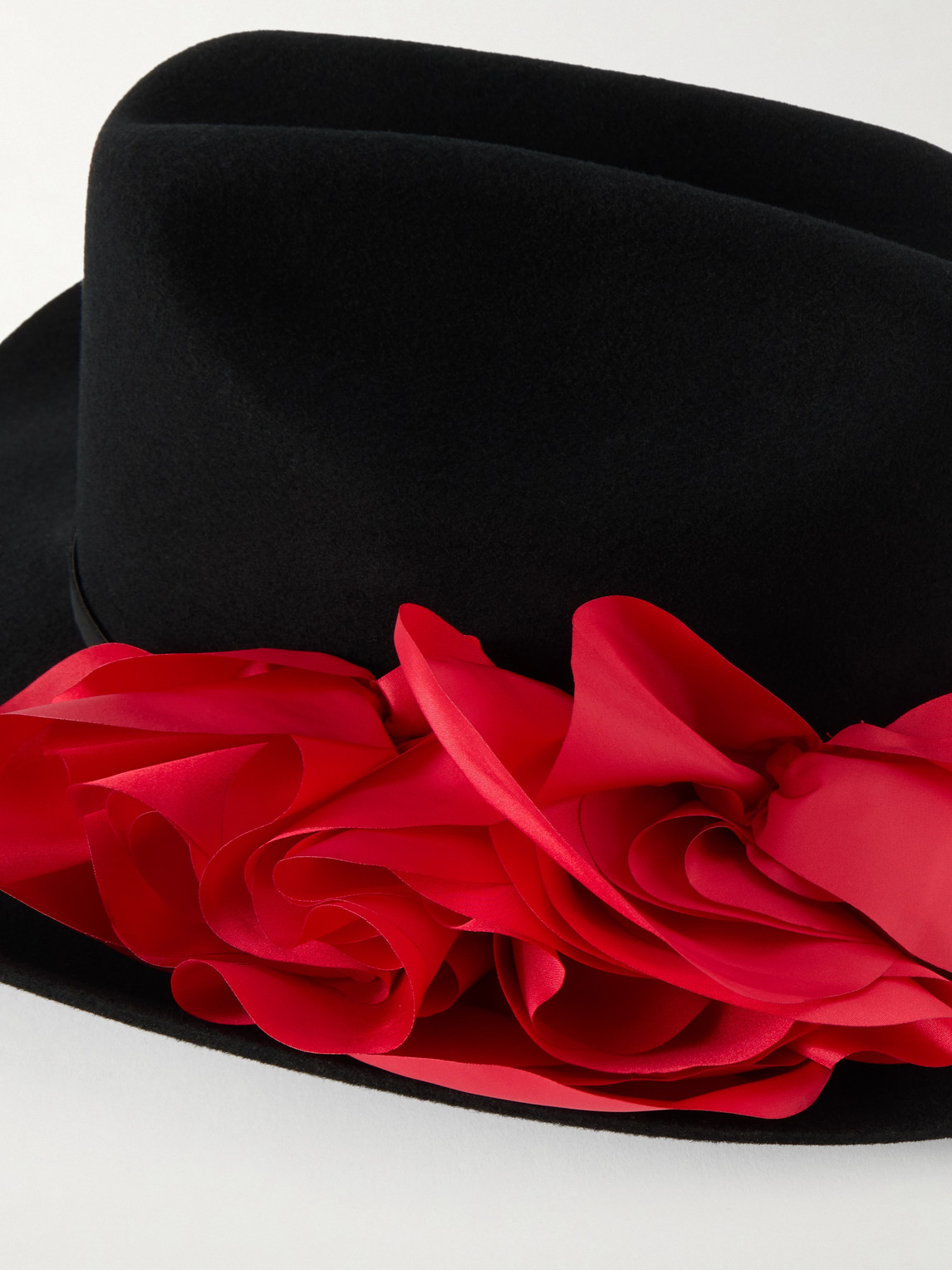 Willy Chavarria Appliquéd Wool-felt Fedora In Black | ModeSens