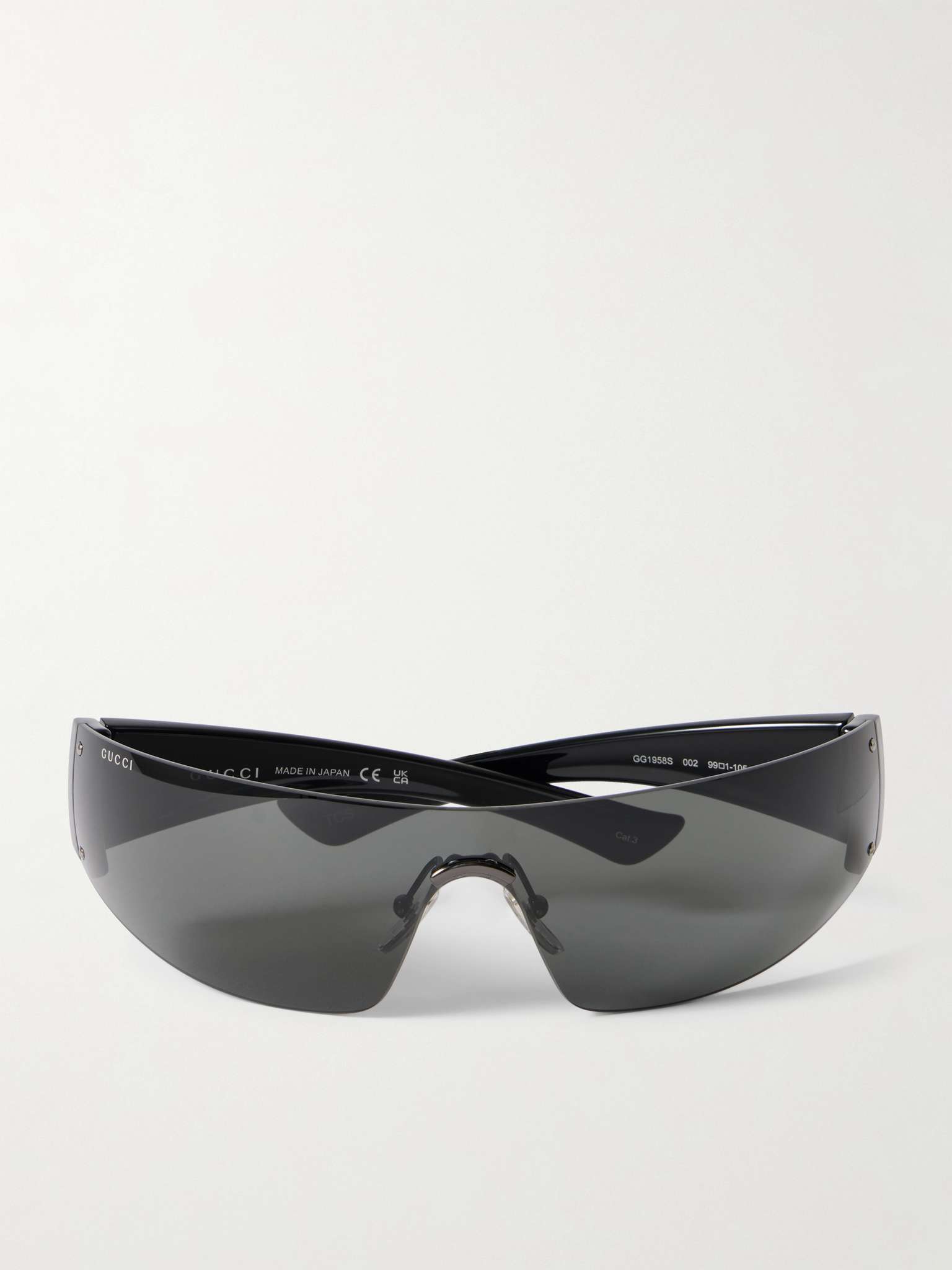 Black Wrap-Around Acetate Sunglasses | GUCCI EYEWEAR | MR PORTER