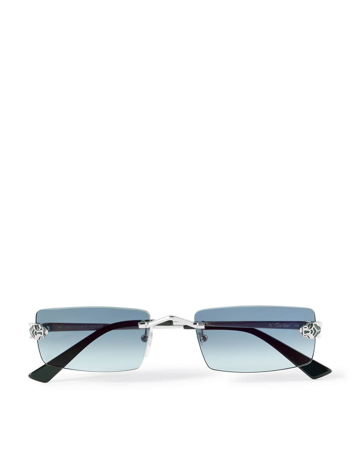 Cartier Eyewear - Panthère De Cartier Rimless Rectangle-Frame Gold-Tone ...