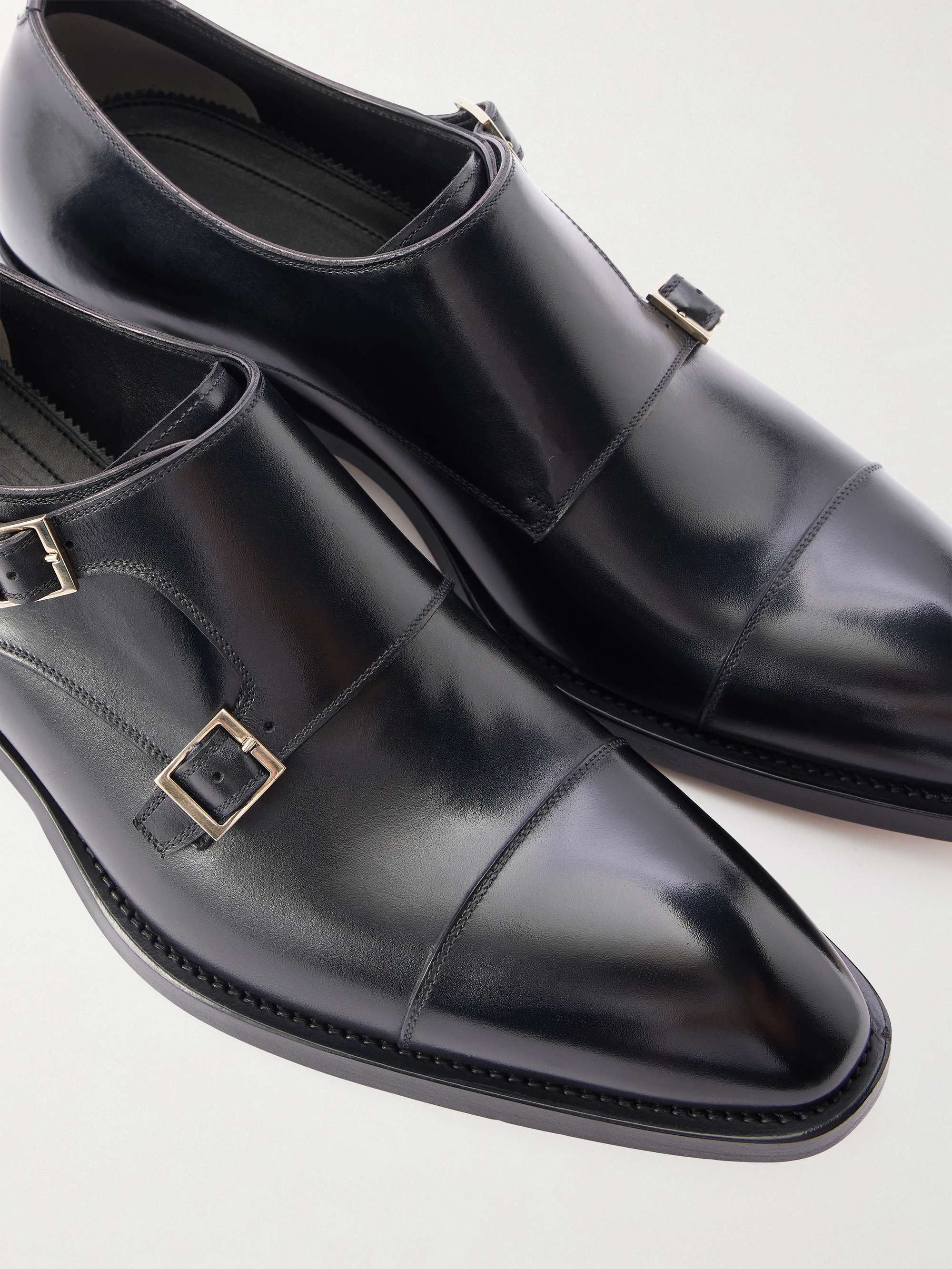 TOM FORD Elkan Leather Monk-Strap Shoes for Men | MR PORTER