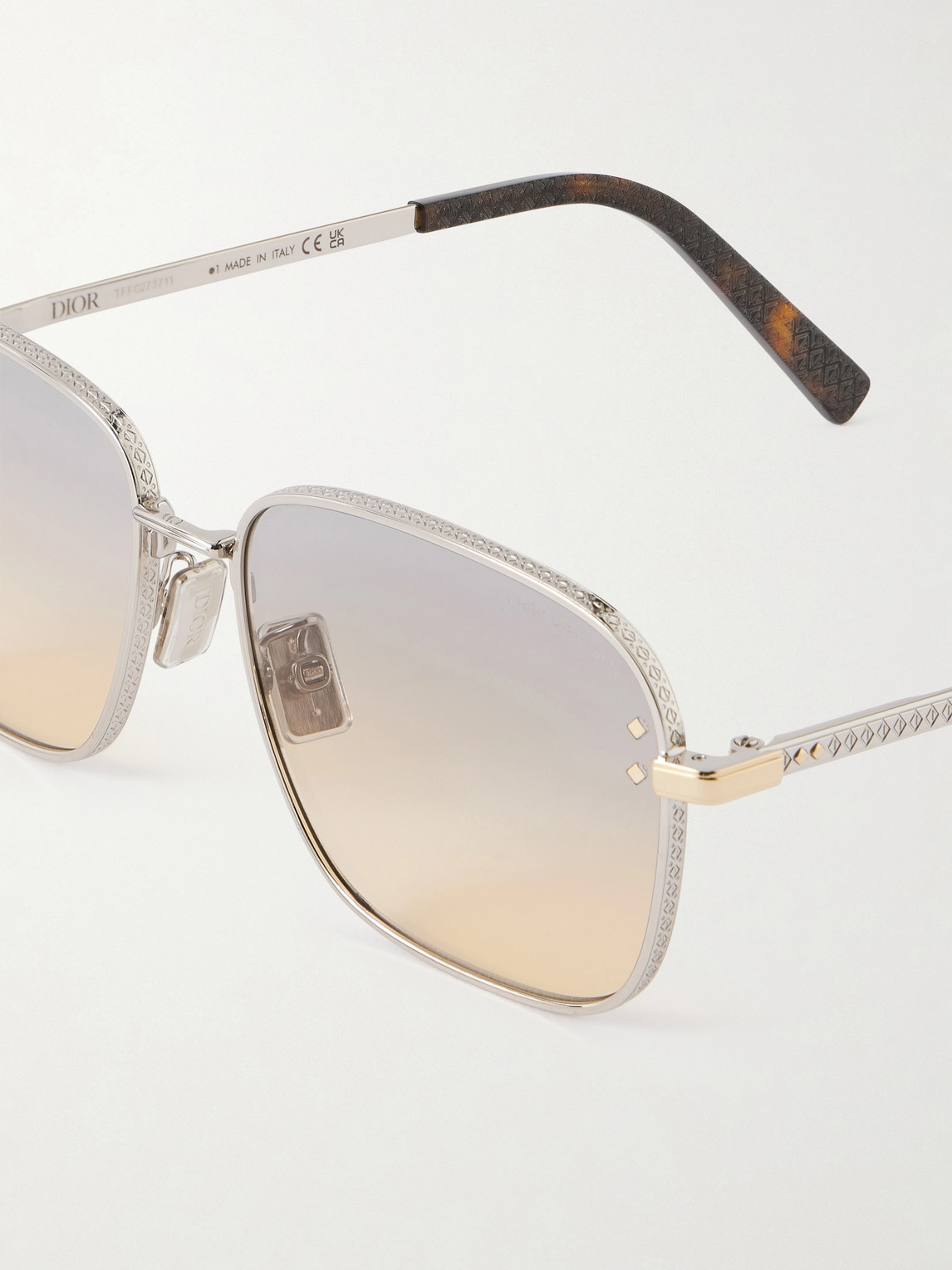 Dior Eyewear - CD Diamond S4U D-Frame Silver-Tone and Tortoiseshell ...