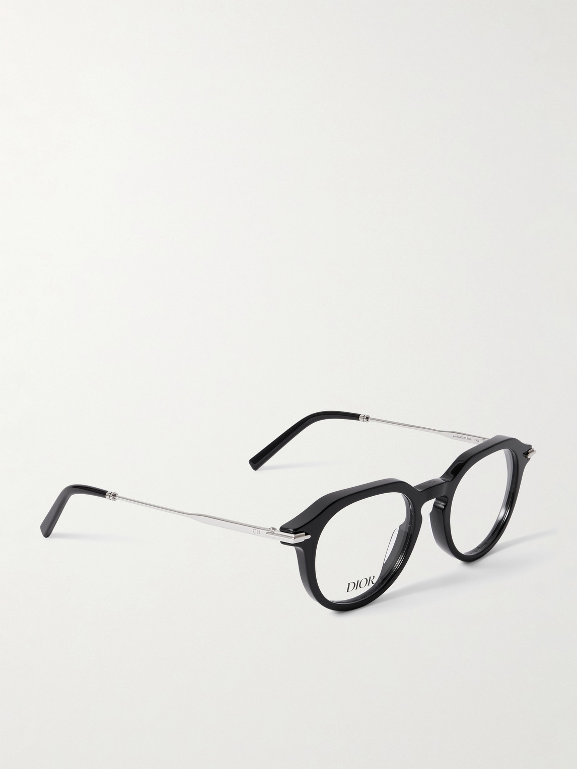 Dior Eyewear - DiorBlackSuitoR10I Round-Frame Acetate and Silver-Tone ...