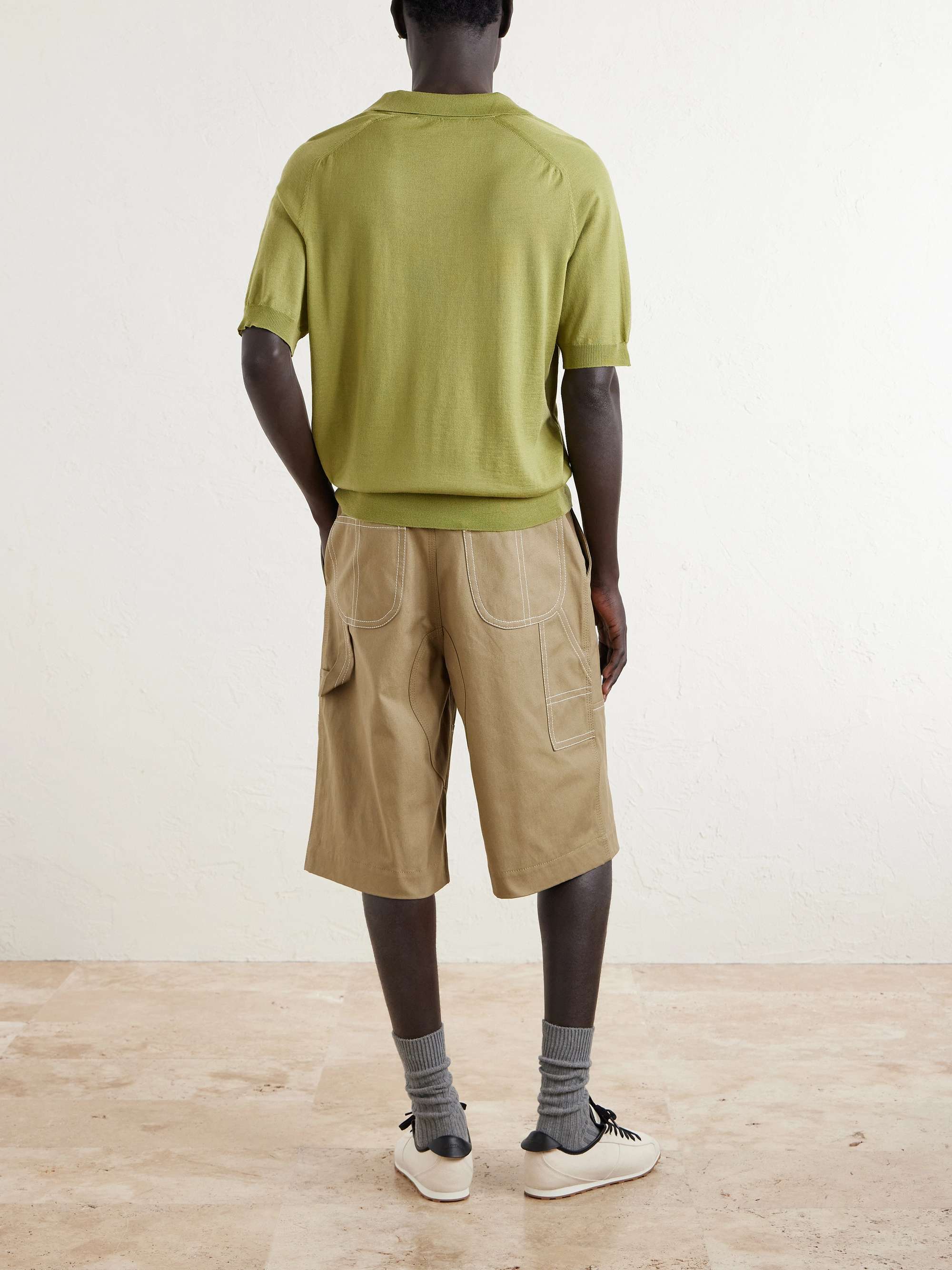 AMI PARIS Worker Cotton-Canvas Bermuda Shorts for Men | MR PORTER