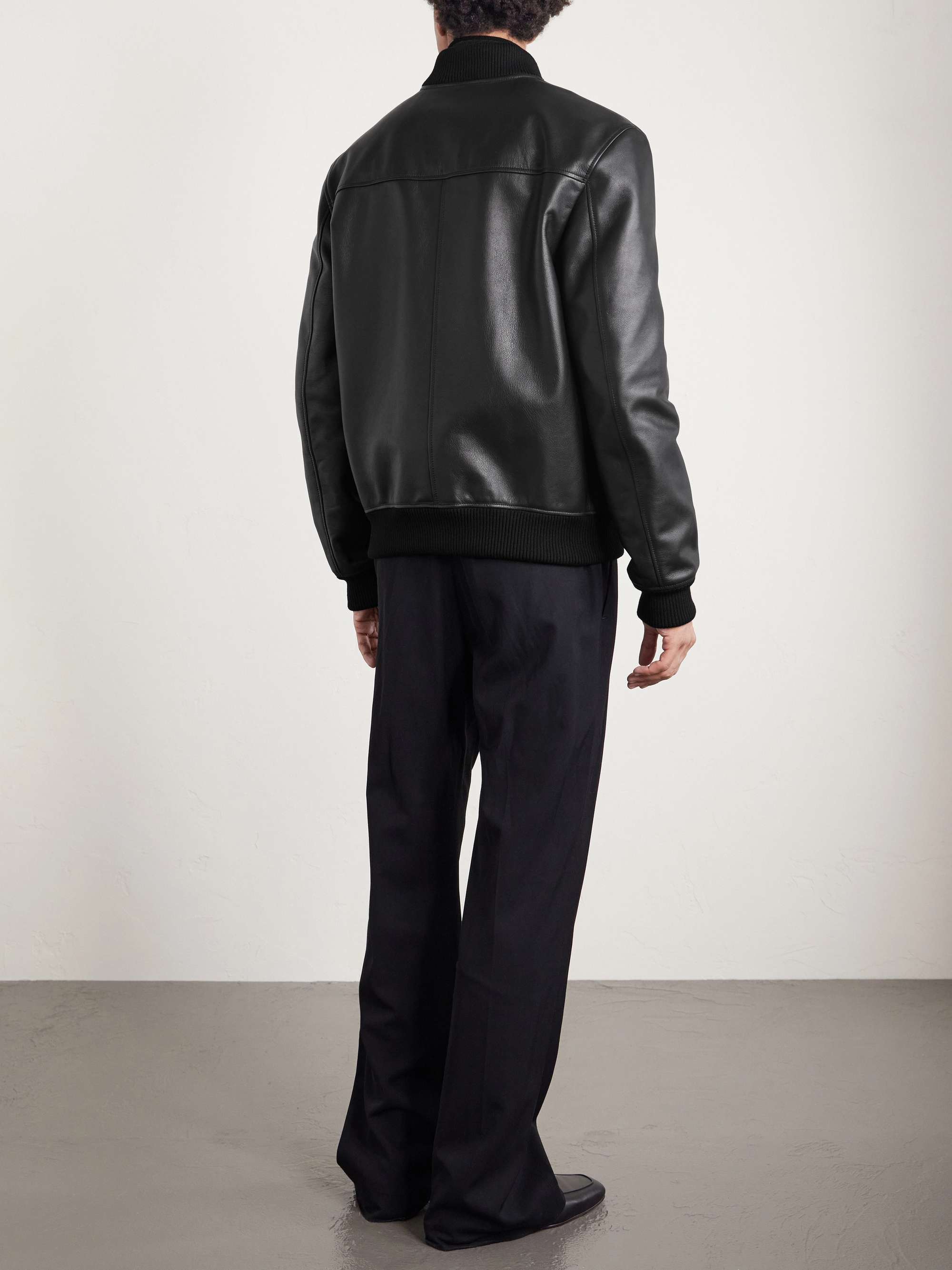 GABRIELA HEARST Gregory Leather Bomber Jacket for Men | MR PORTER