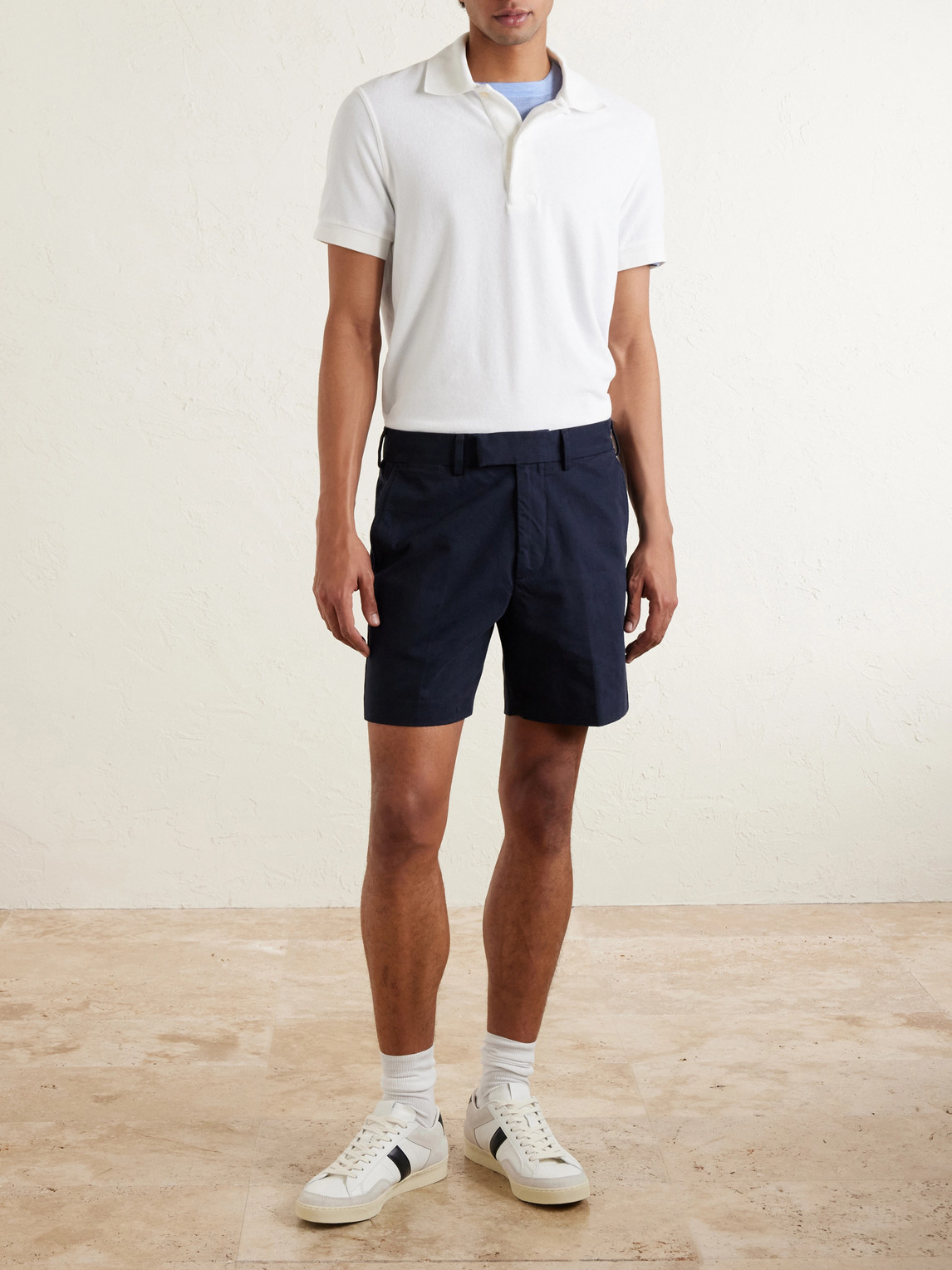 TOM FORD - Slim-Fit Cotton-Blend Terry Polo Shirt - Curated Menswear