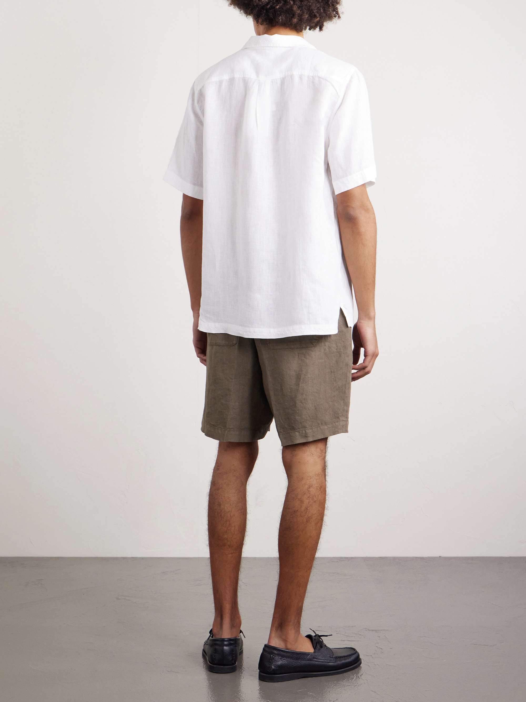 ALTEA Samuel Straight-Leg Linen Drawstring Shorts for Men | MR PORTER