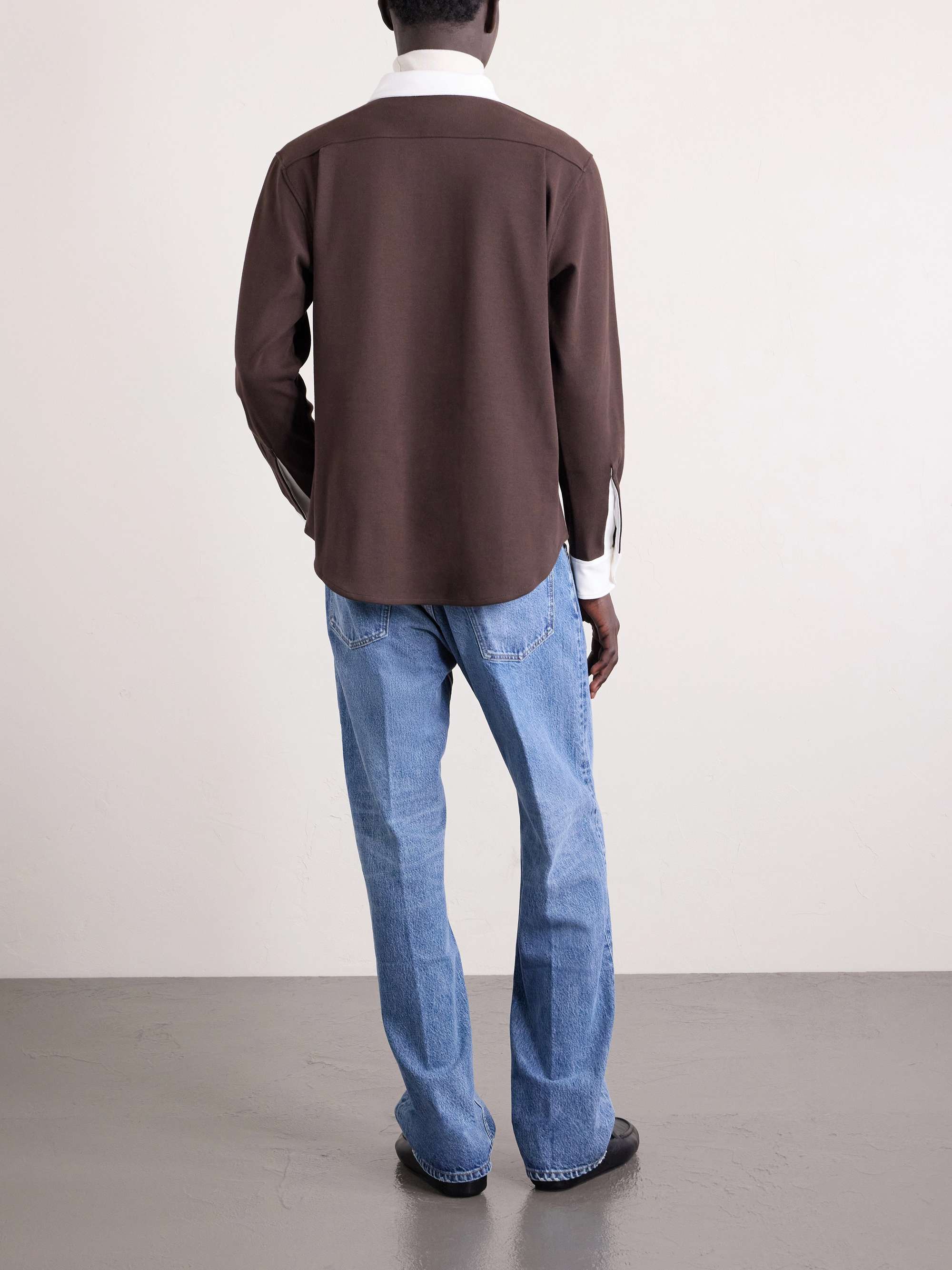 CELINE Logo-Embroidered Cotton-Blend Jersey Polo Shirt for Men | MR PORTER