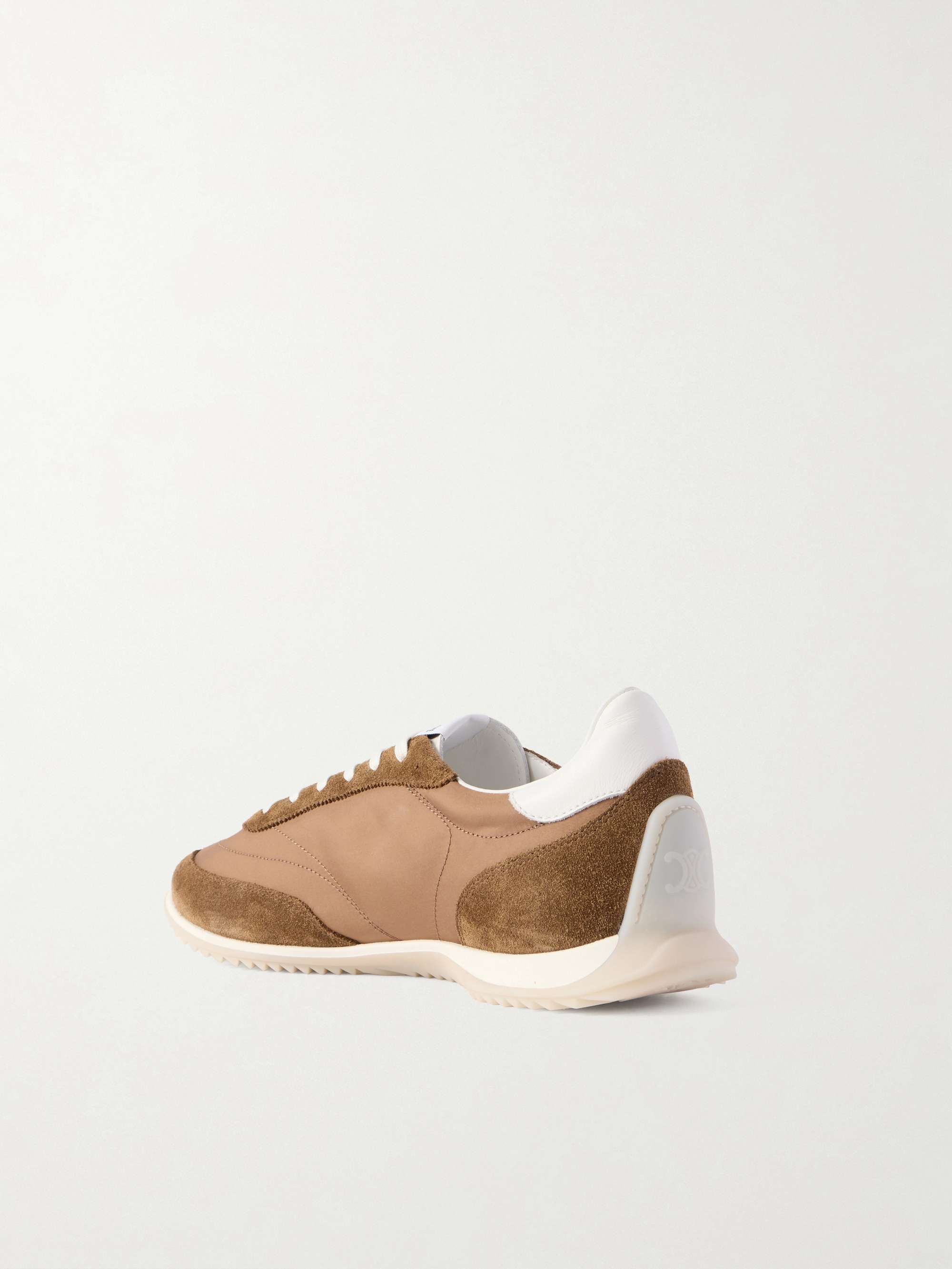 CELINE Logo-Embroidered Suede, Leather and Shell Sneakers for Men | MR ...