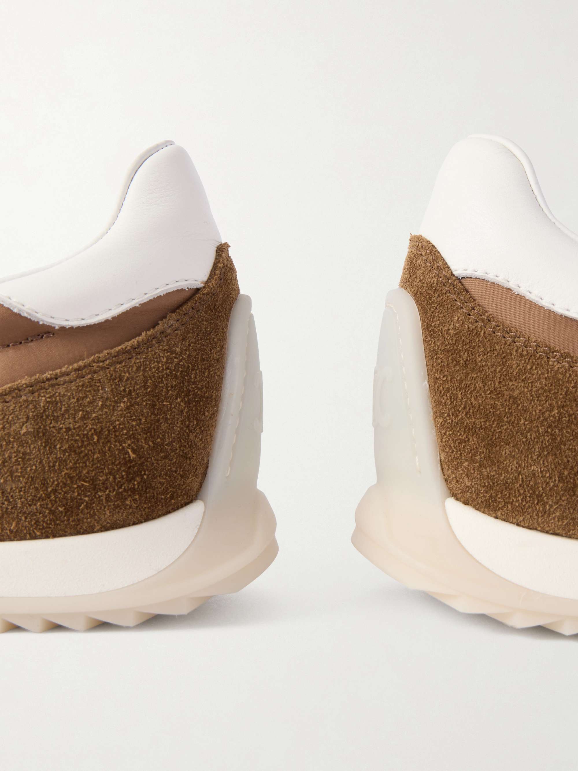 CELINE Logo-Embroidered Suede, Leather and Shell Sneakers for Men | MR ...