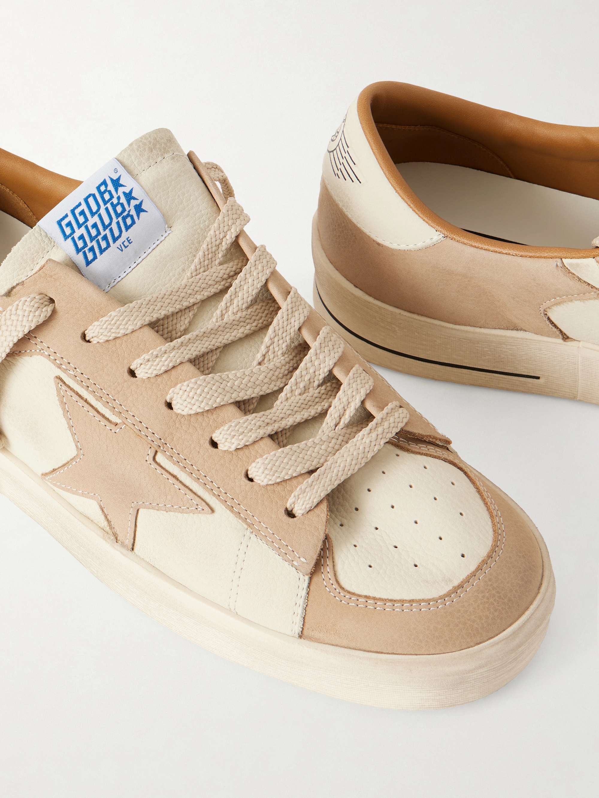GOLDEN GOOSE Stardan Distressed Colour-Block Full-Grain Nubuck and ...