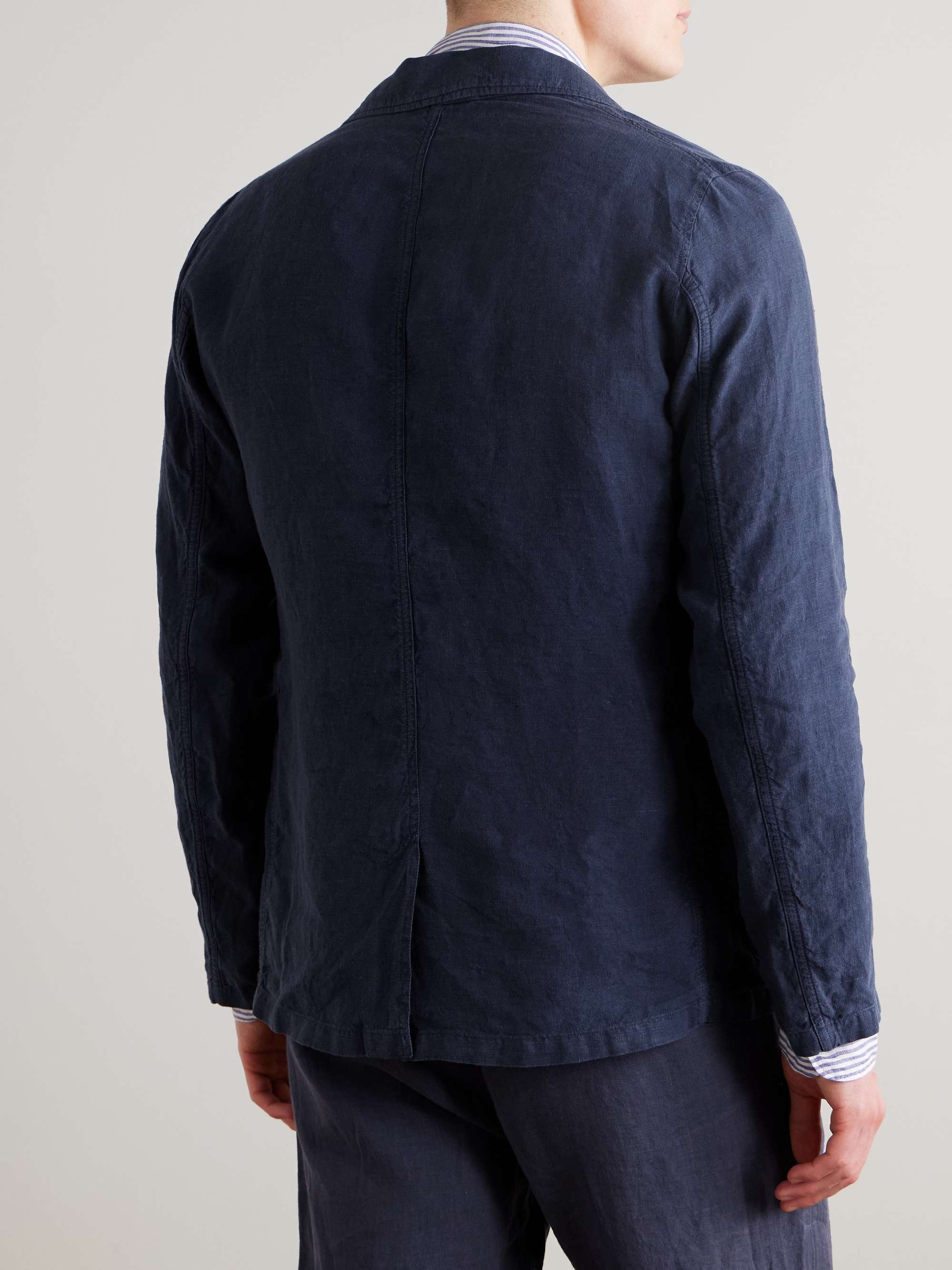 HARTFORD Jobby Pat Linen Suit Jacket for Men | MR PORTER