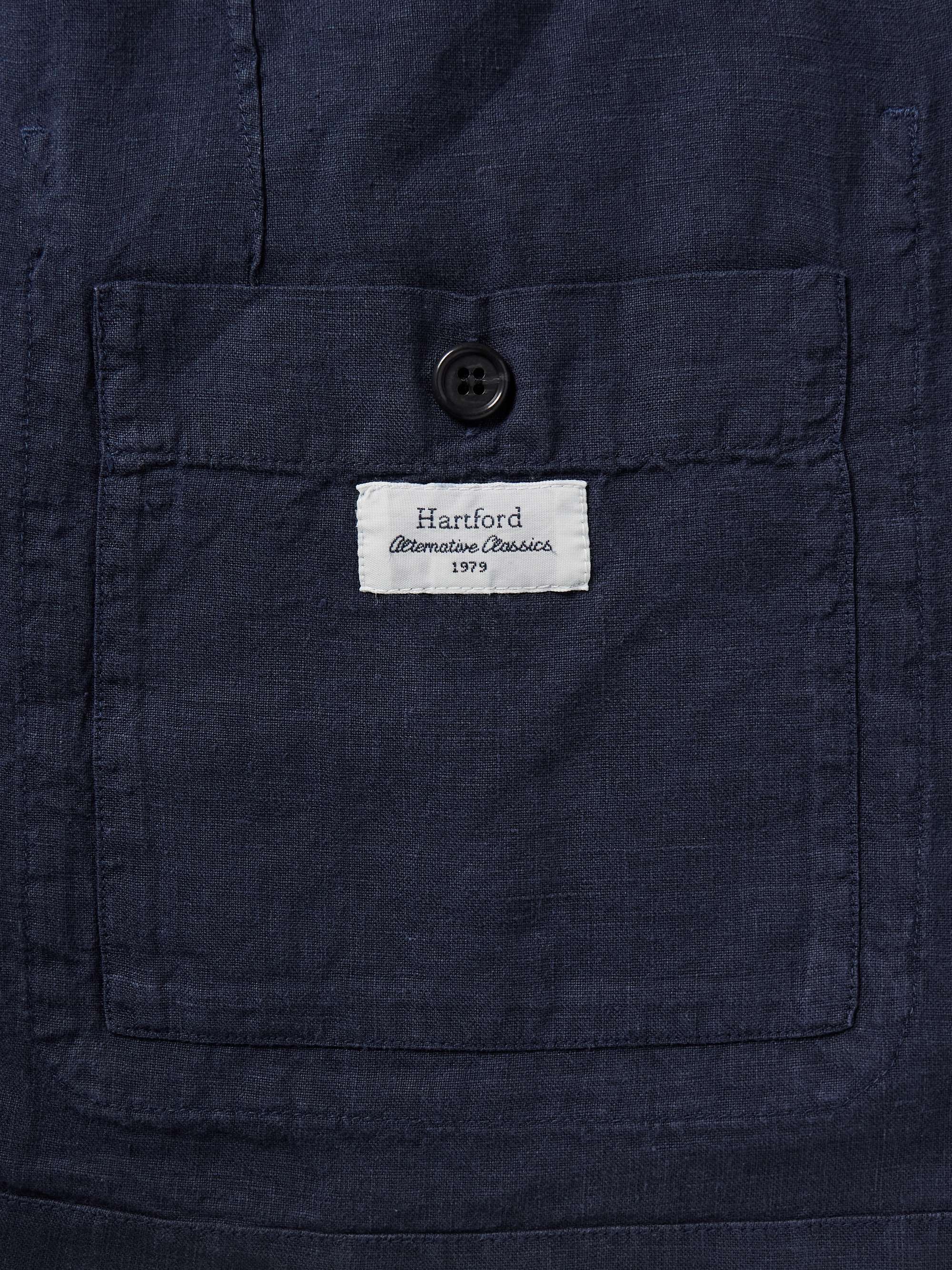 HARTFORD Jobby Pat Linen Suit Jacket for Men | MR PORTER