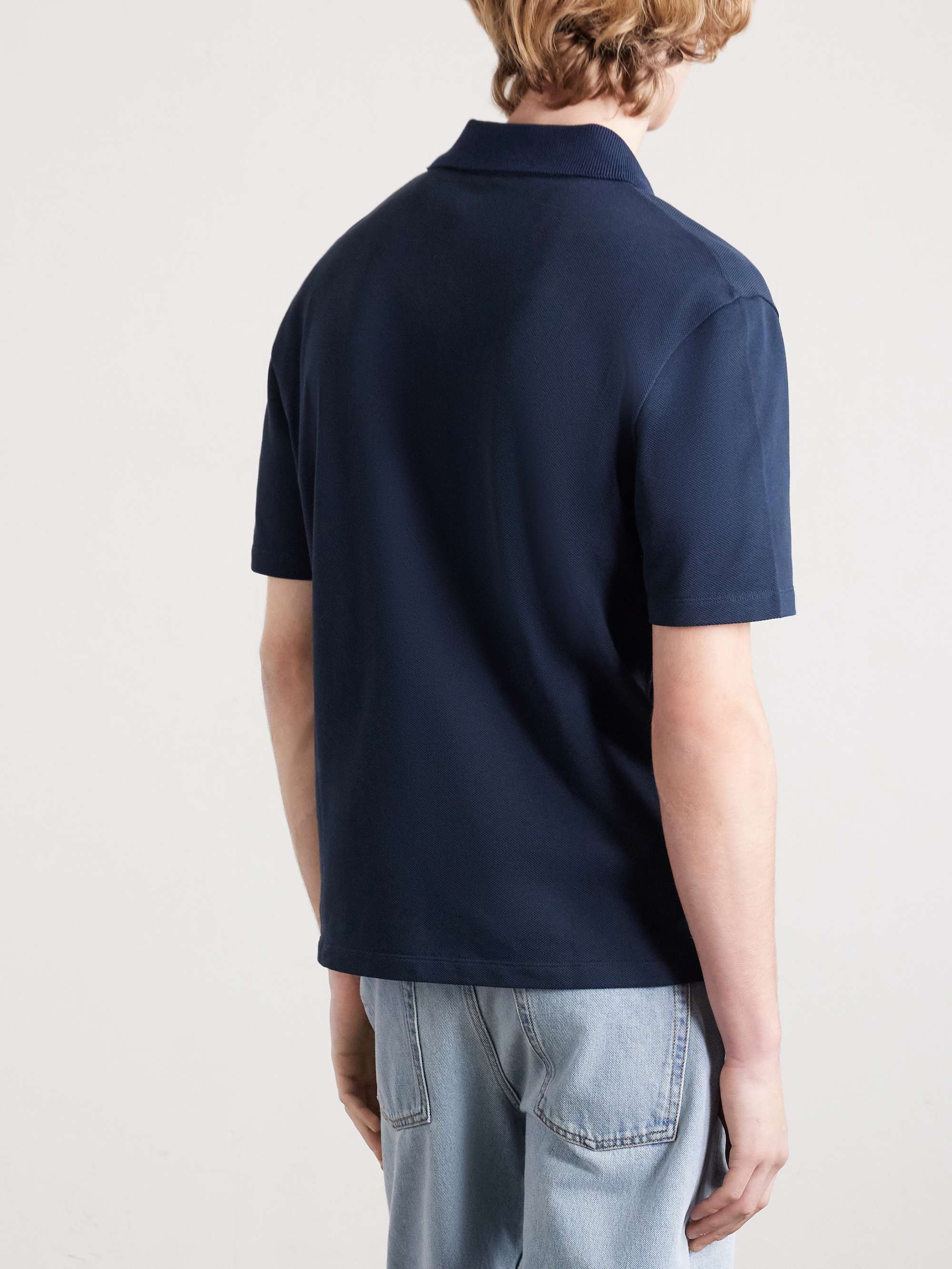 LOEWE Slim-Fit Logo-Embroidered Cotton-Piqué Polo Shirt for Men | MR PORTER