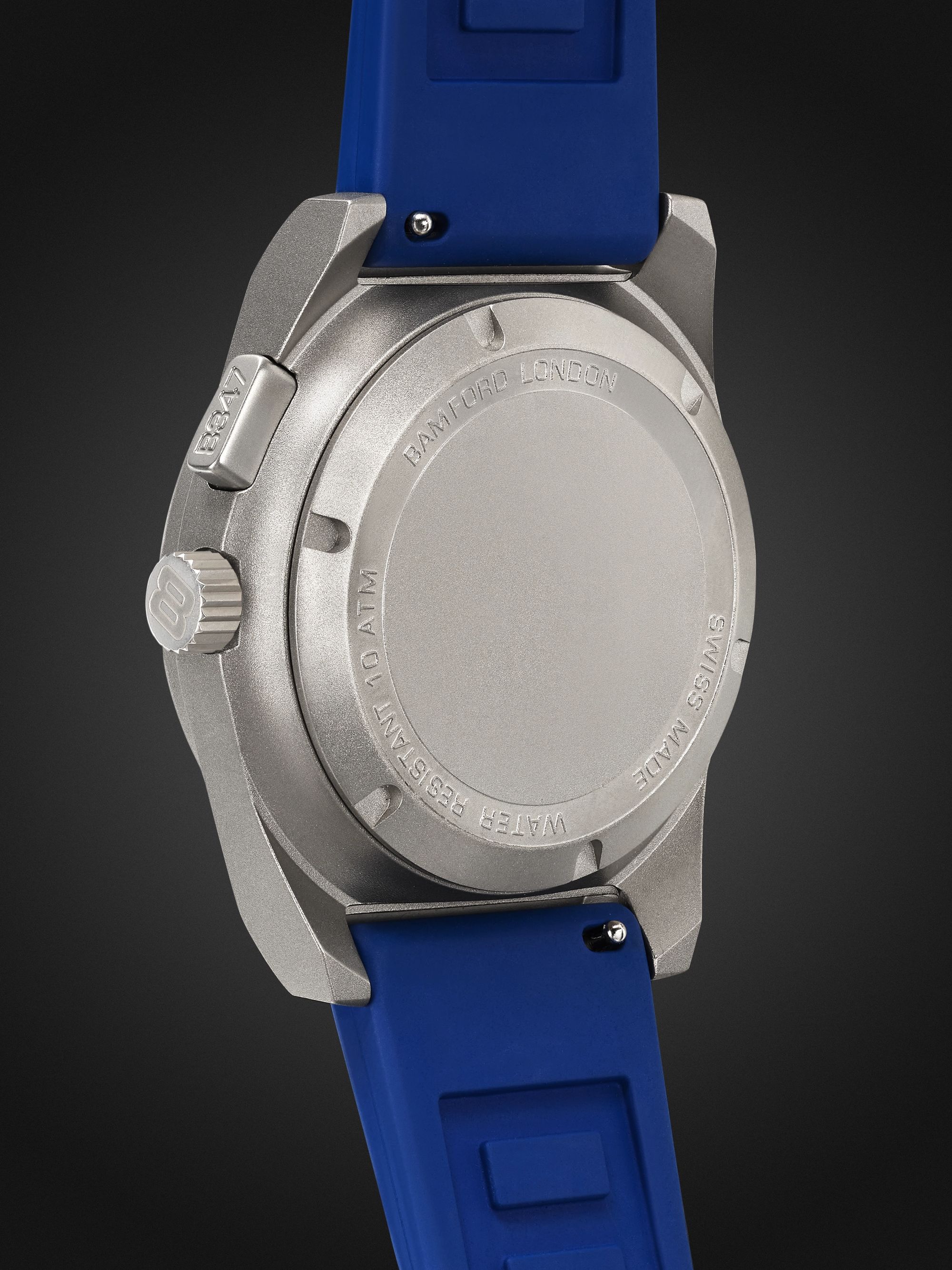 B347 Chronograph 41,5 mm Uhr aus Titan mit automatischem Aufzug und Kautschukarmband, Ref.-Nr ...