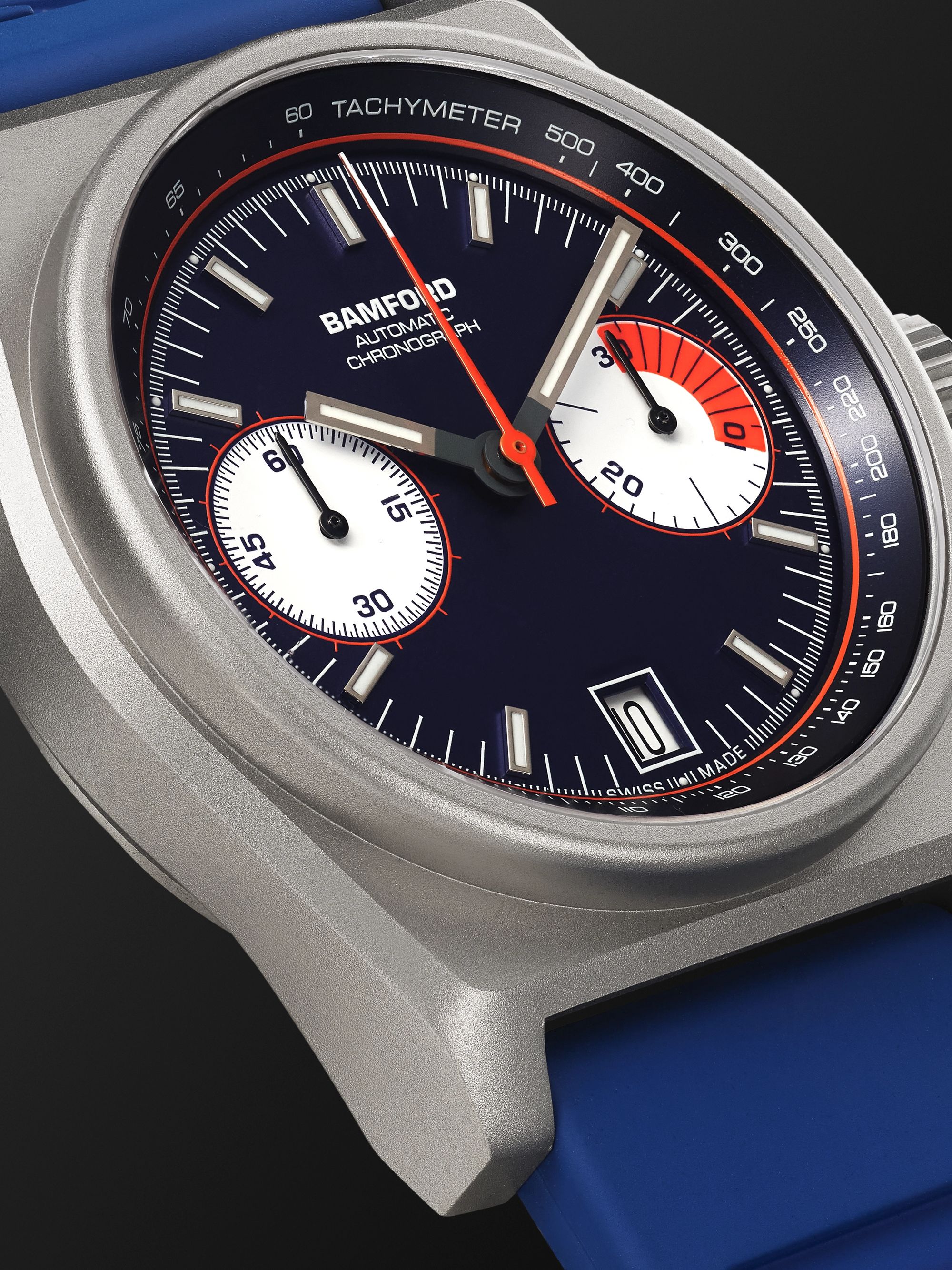 B347 Chronograph 41,5 mm Uhr aus Titan mit automatischem Aufzug und Kautschukarmband, Ref.-Nr ...