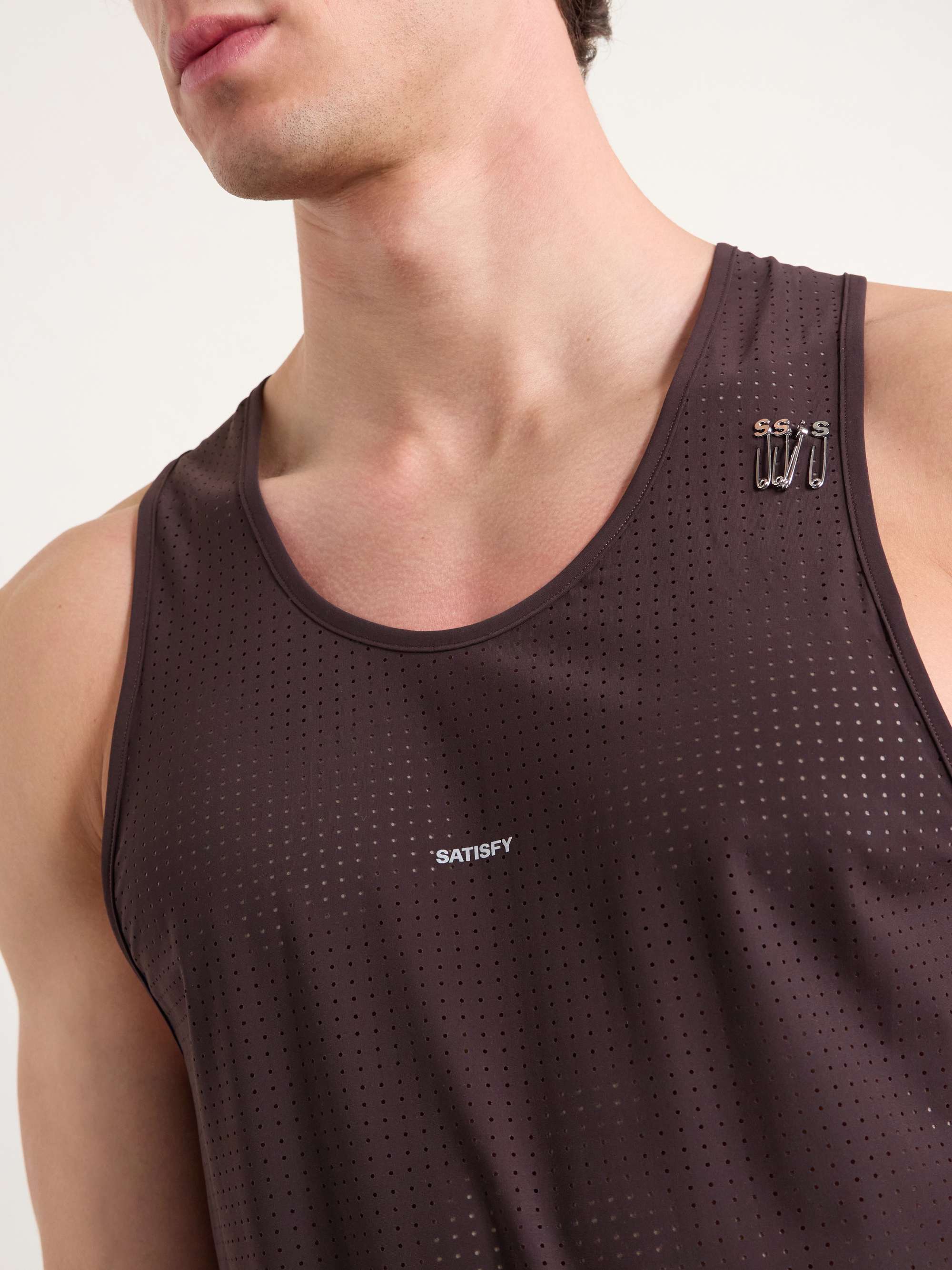 SATISFY Embellished Logo-Appliquéd Space-O™ Mesh Tank Top for Men | MR ...