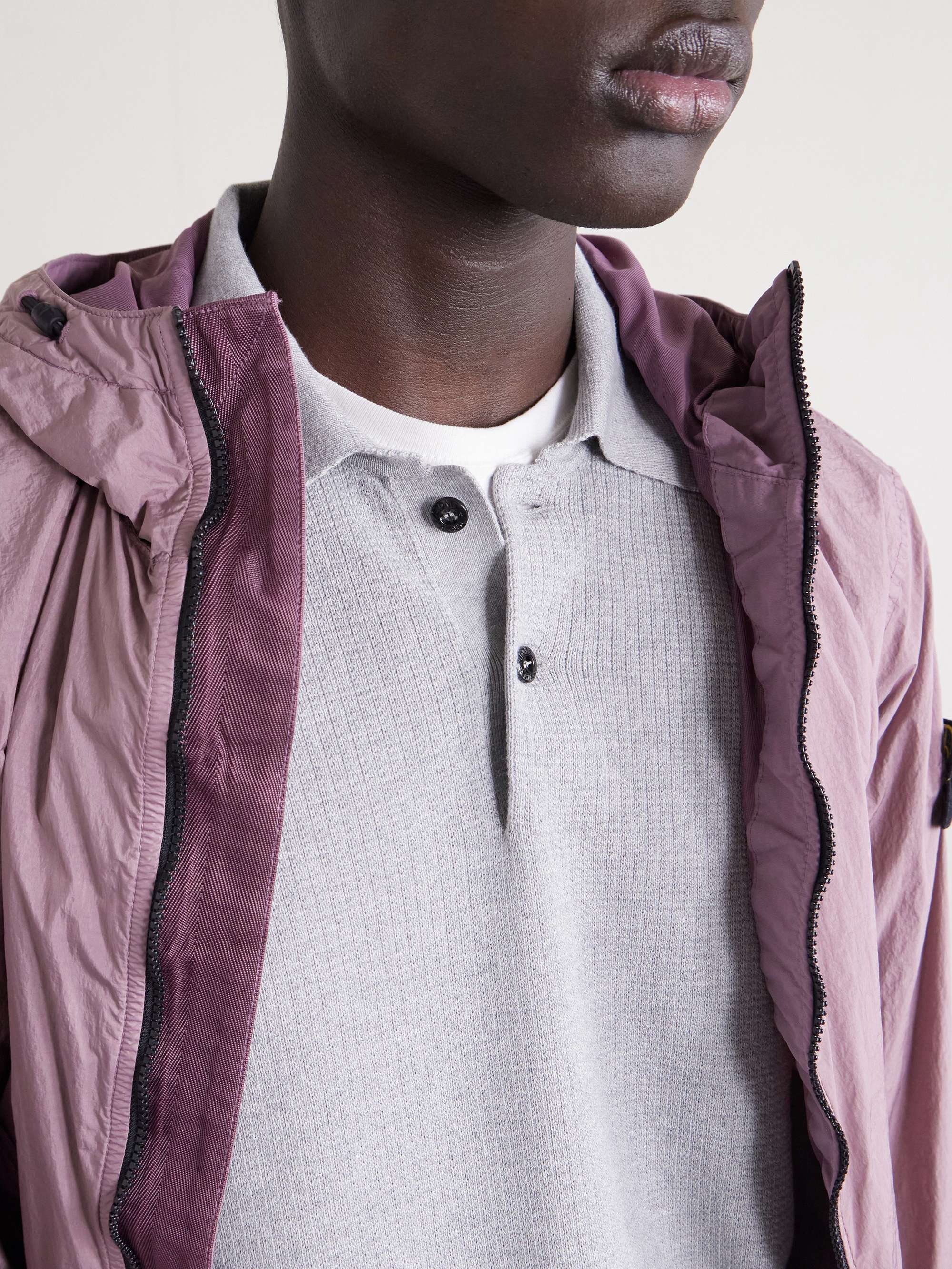 Pullover aus Baumwolle mit Logodetail und Polokragen von STONE ISLAND ...