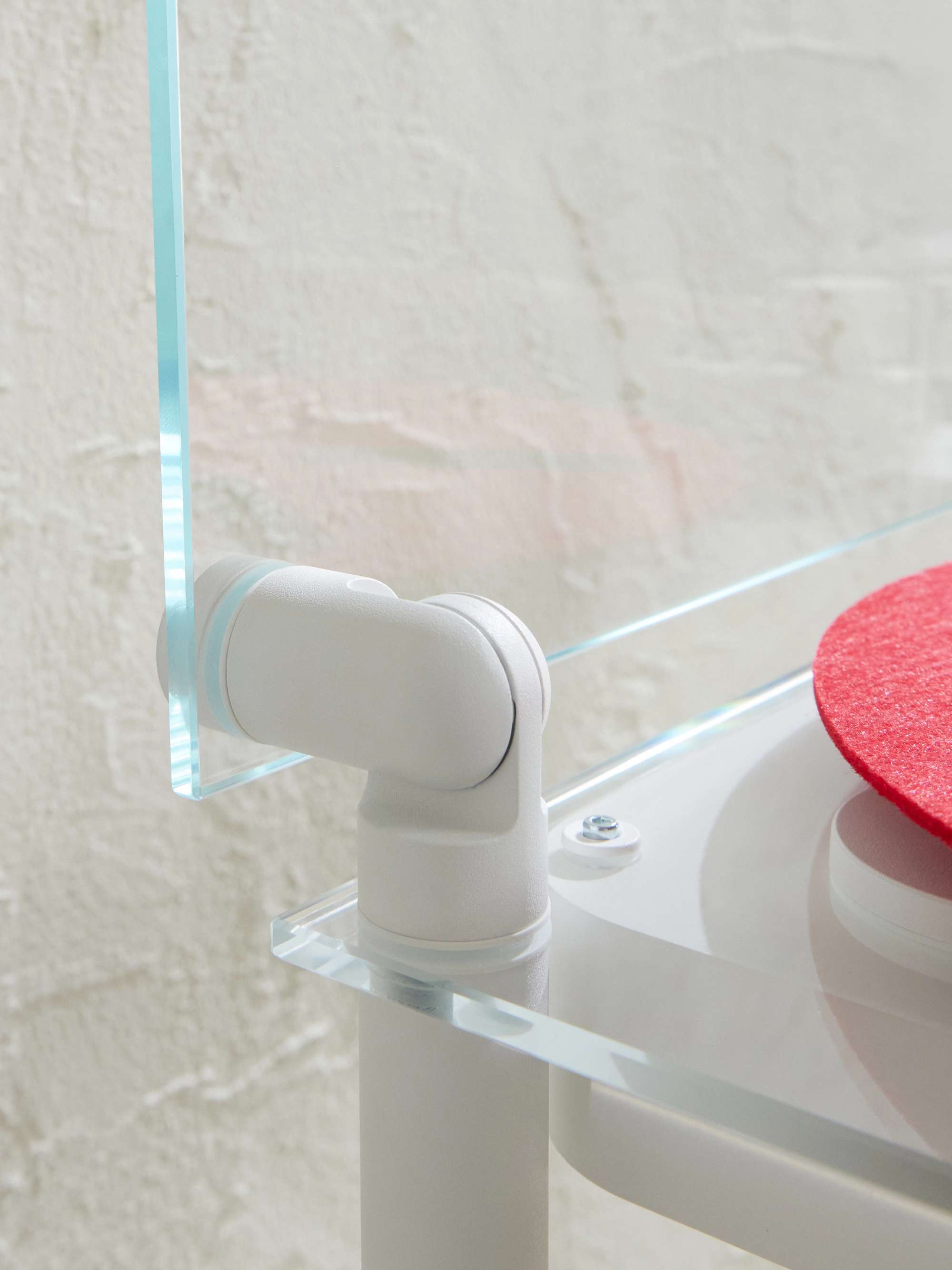 TRANSPARENT SPEAKER Transparent Turntable with Aluminum and Glass Stand ...