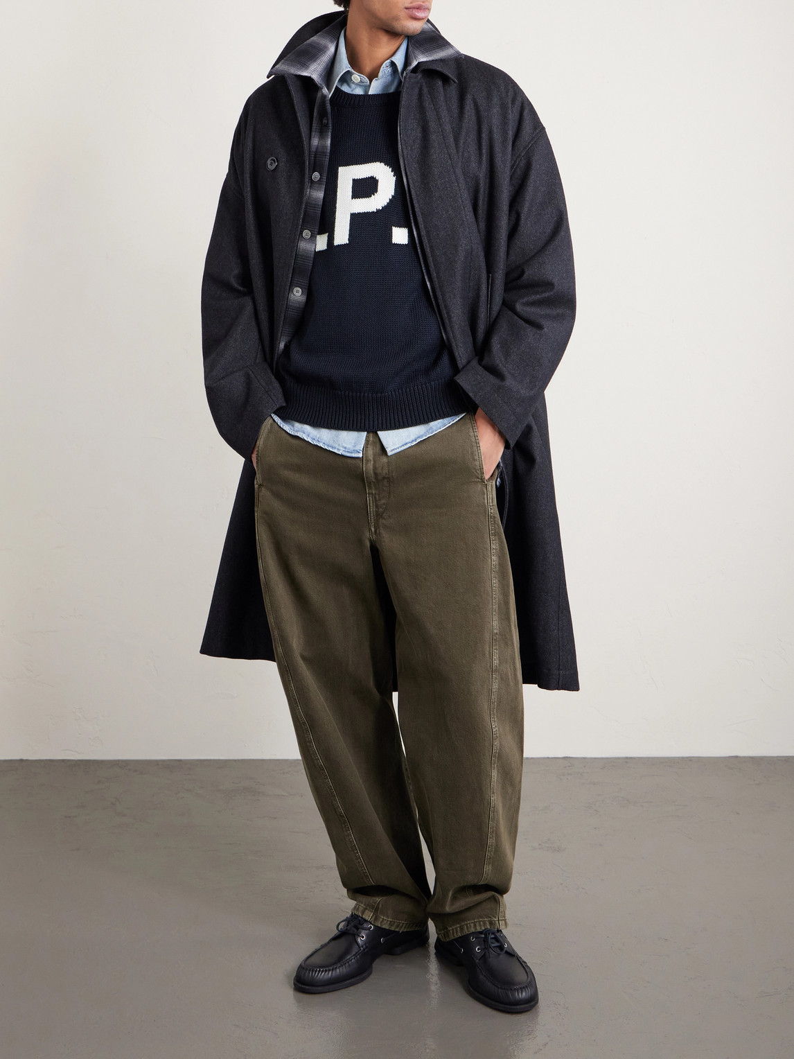 A.P.C. - Logo-Intarsia Wool-Blend Sweater - Curated Menswear
