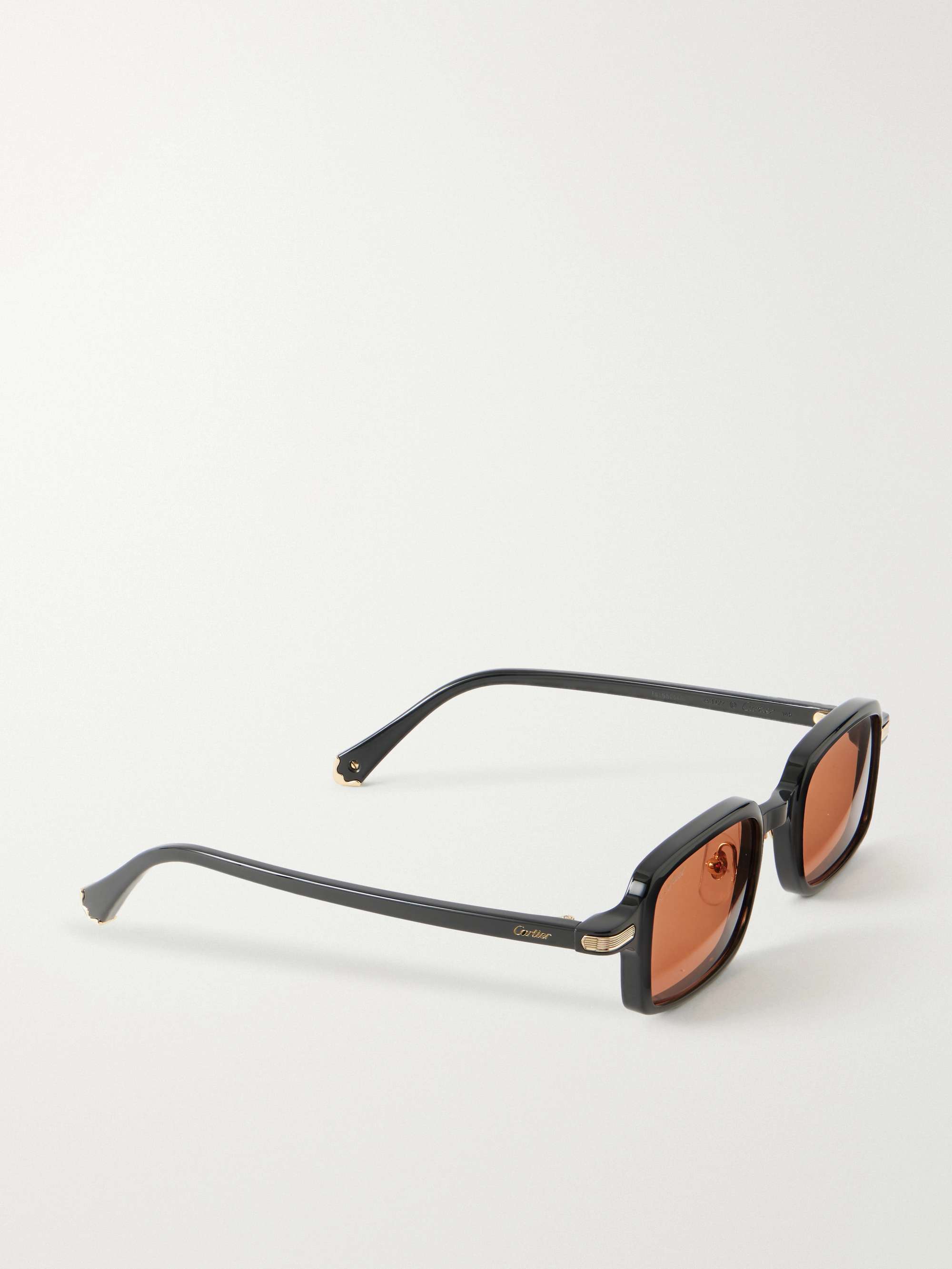 CARTIER EYEWEAR Godron de Cartier Square-Frame Acetate Sunglasses for ...