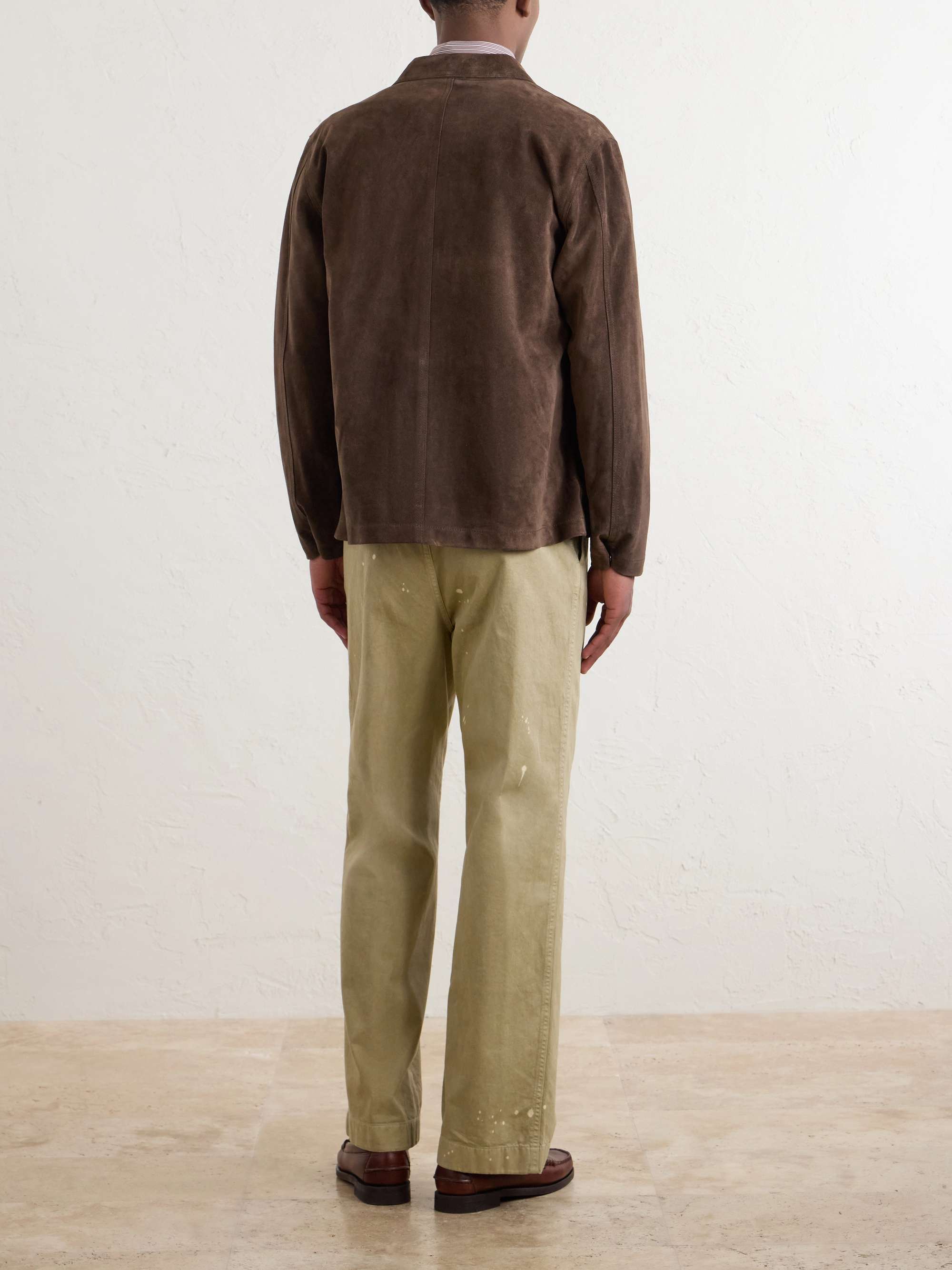 DRAKE'S Suede Chore Jacket for Men | MR PORTER