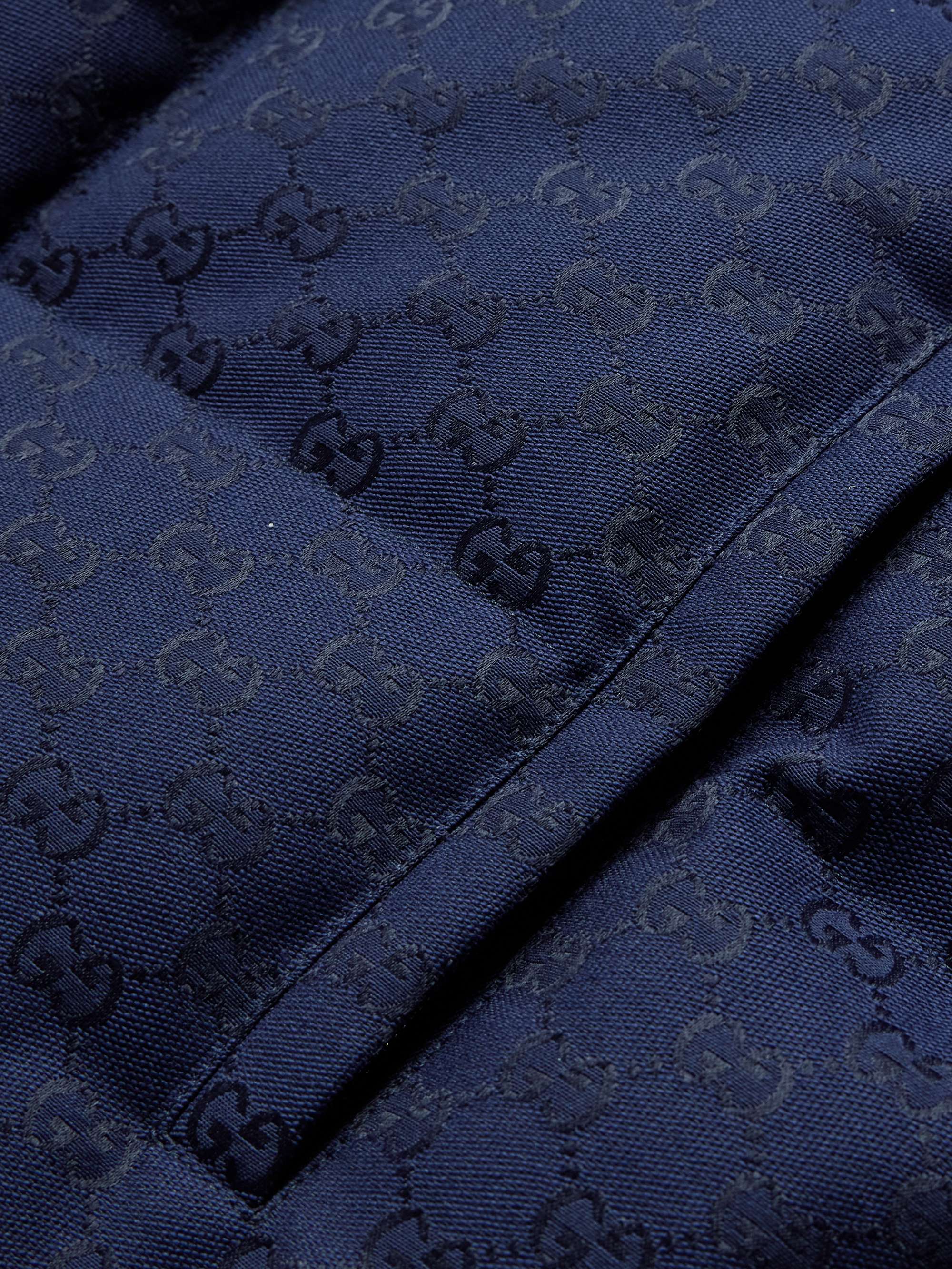 GUCCI Quilted Logo-Jacquard Cotton-Blend Canvas Hooded Down Jacket for ...