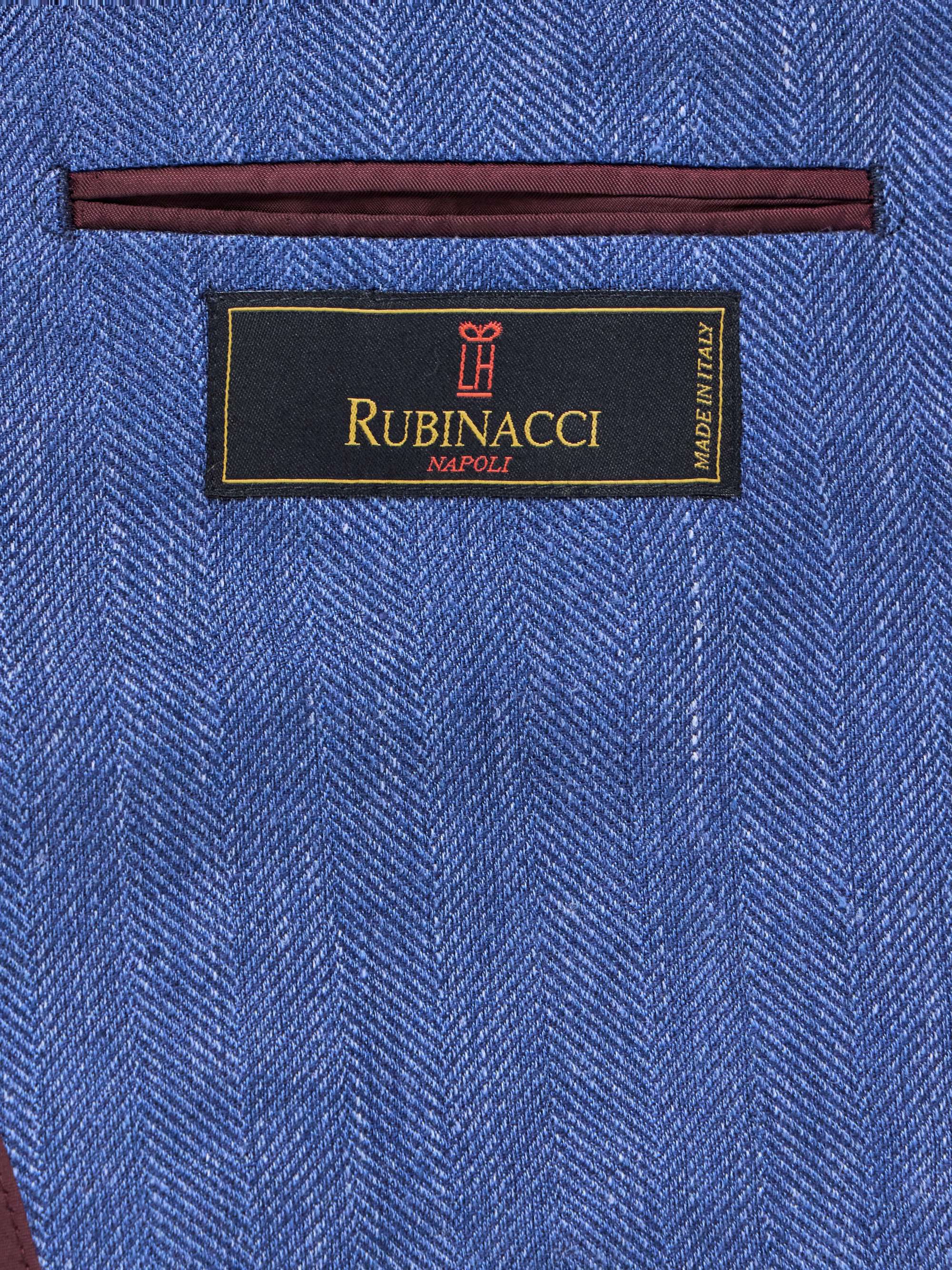 RUBINACCI Double-Breasted Linen and Wool-Blend Suit Jacket for Men | MR ...