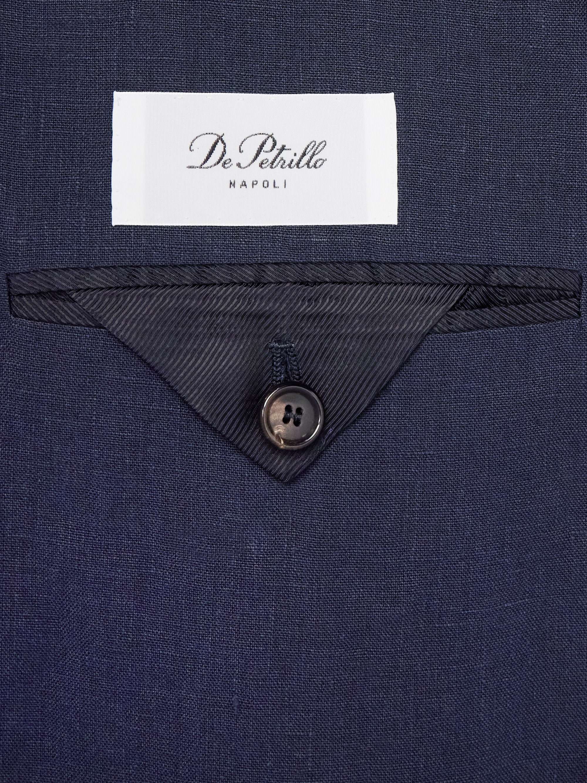DE PETRILLO Linen Single-Breasted Blazer for Men | MR PORTER