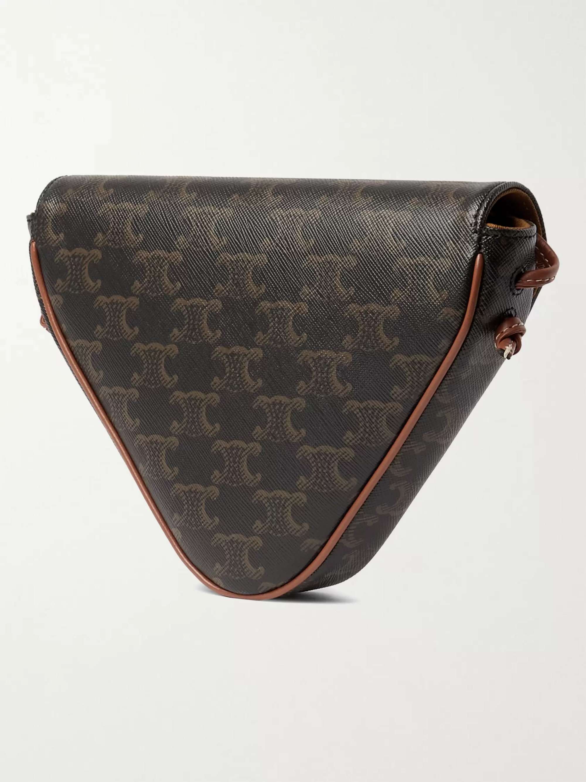 CELINE HOMME Triomphe Logo-Print Leather-Trimmed Monogrammed Coated ...