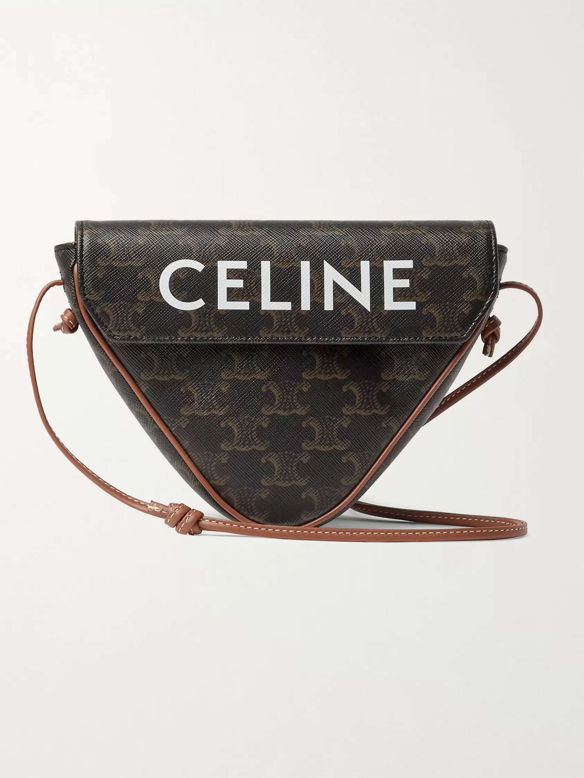 CELINE HOMME Triomphe Logo-Print Leather-Trimmed Monogrammed Coated ...