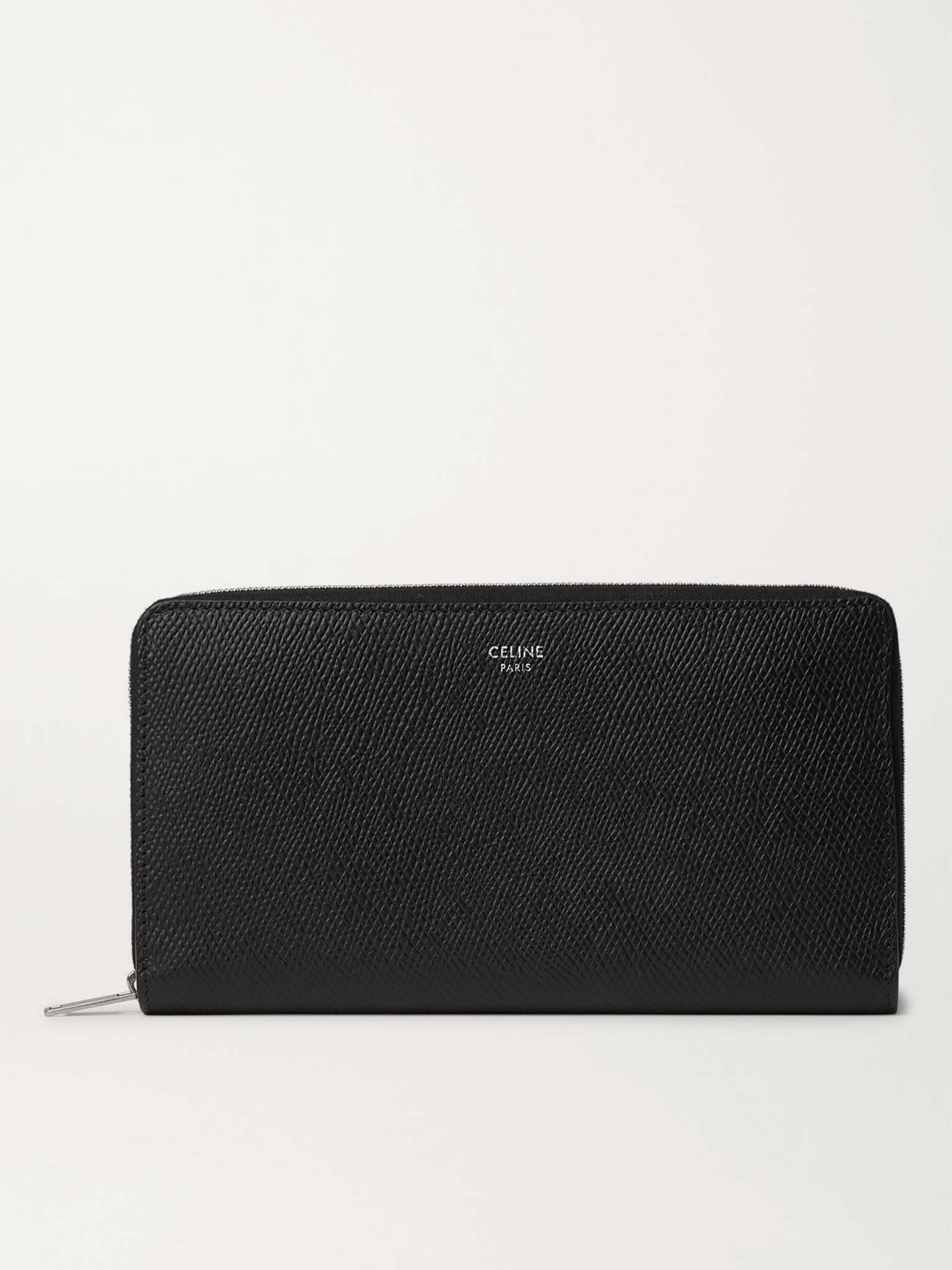 CELINE HOMME Full-Grain Leather Zip-Around Wallet for Men | MR PORTER