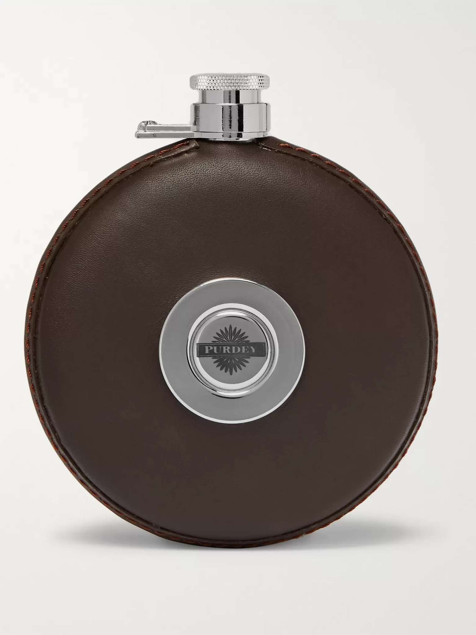 PURDEY Leather and Stainless Steel Flask for Men | MR PORTER